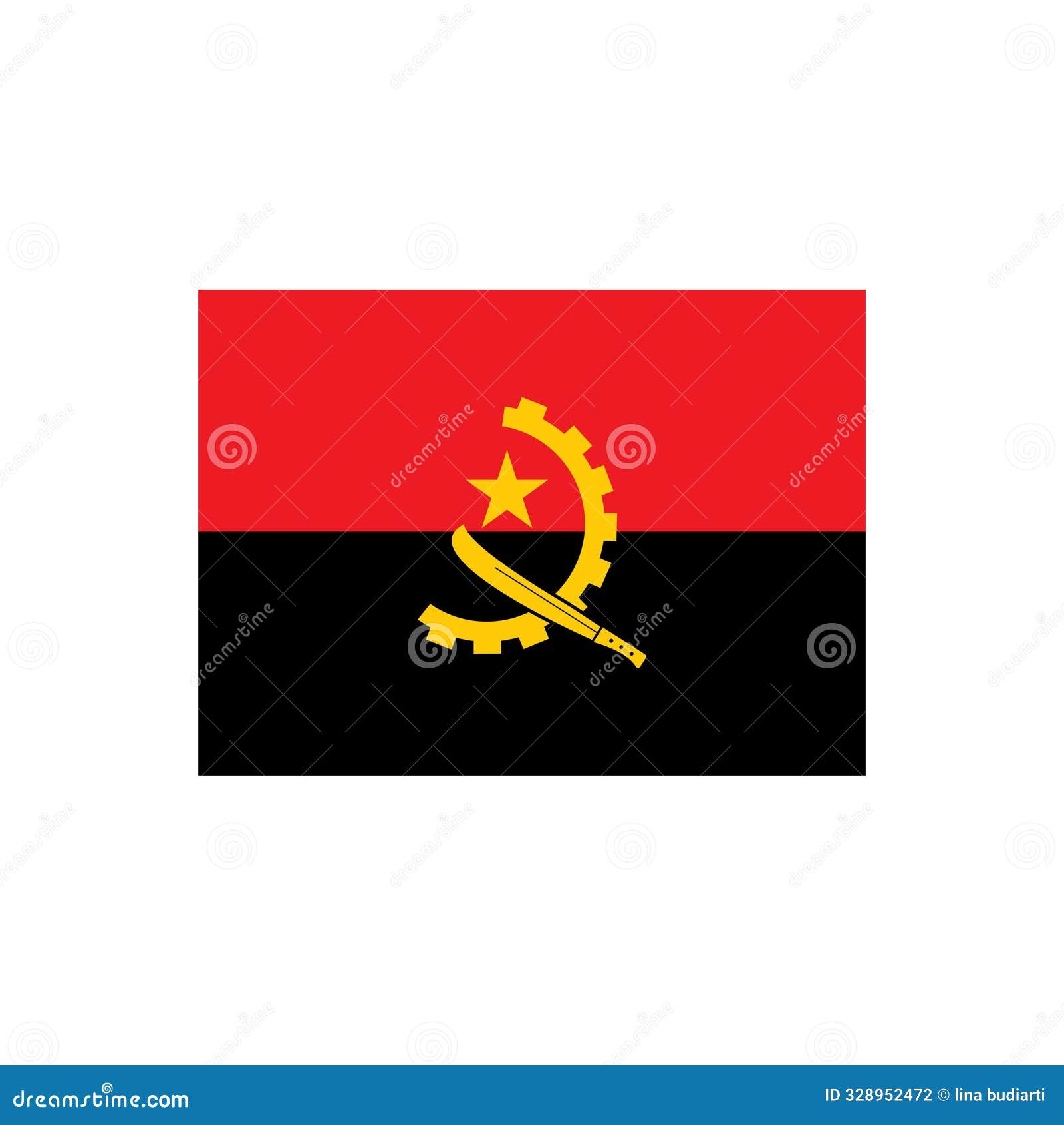 Angolan flag logo stock vector. Illustration of national - 328952472