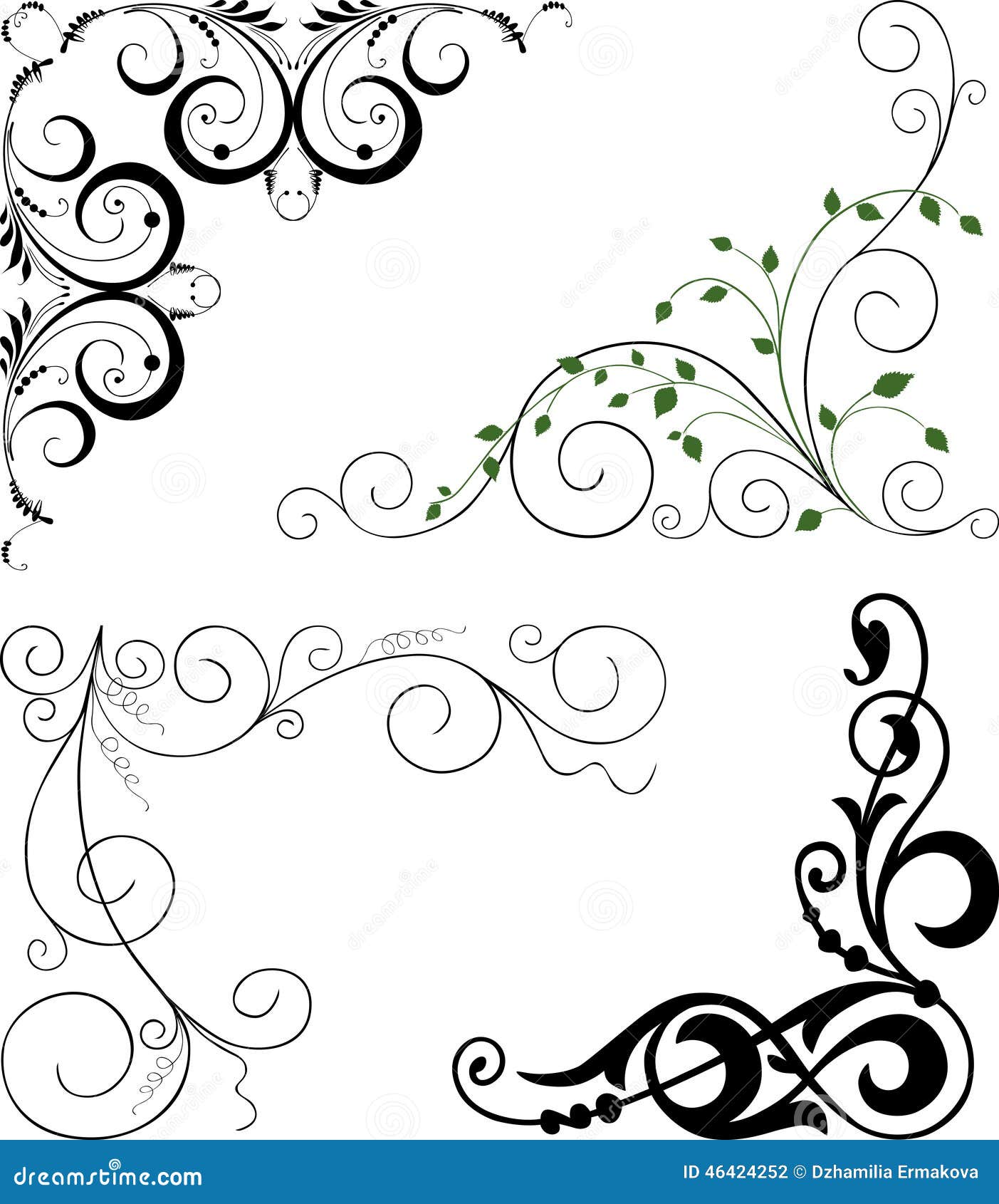 Angoli decorativi illustrazione vettoriale. Illustrazione di ...