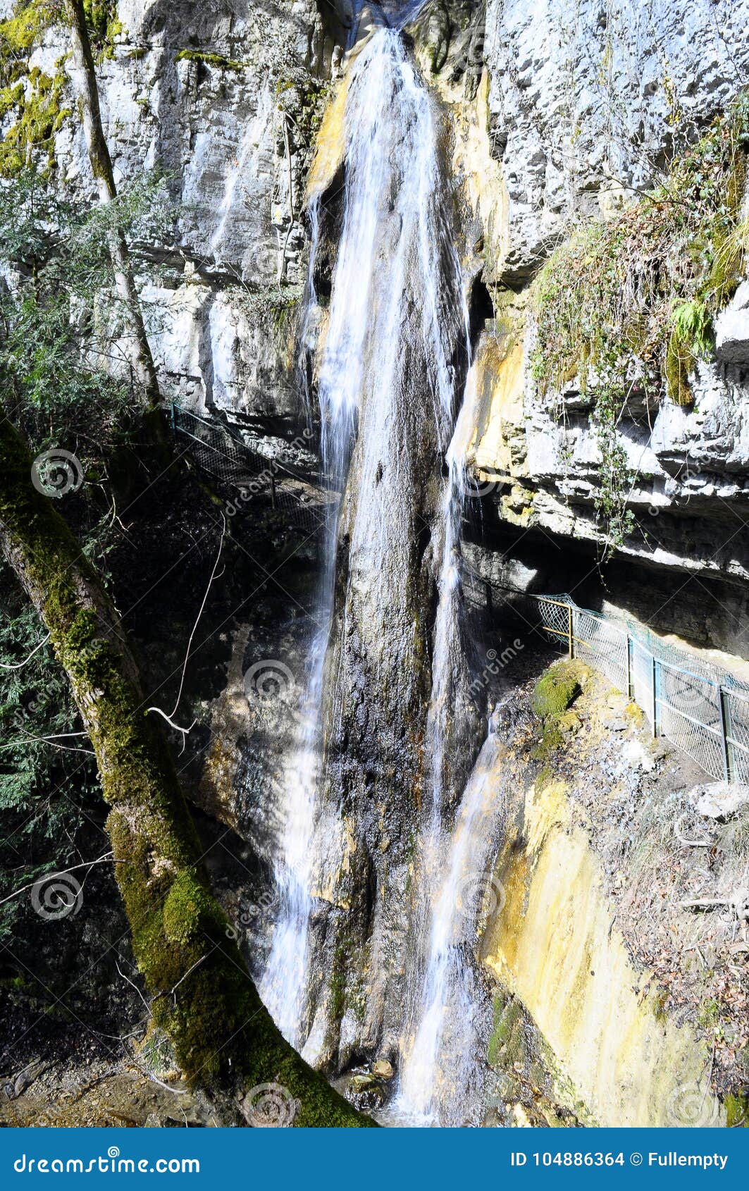 Waterfall Angon on Annecy Lake, Savoy Stock Photo - Image of angon ...