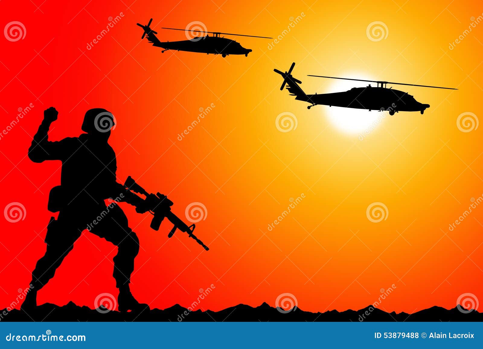 Angriff stock abbildung. Illustration von angriffe, gewehr - 53879488