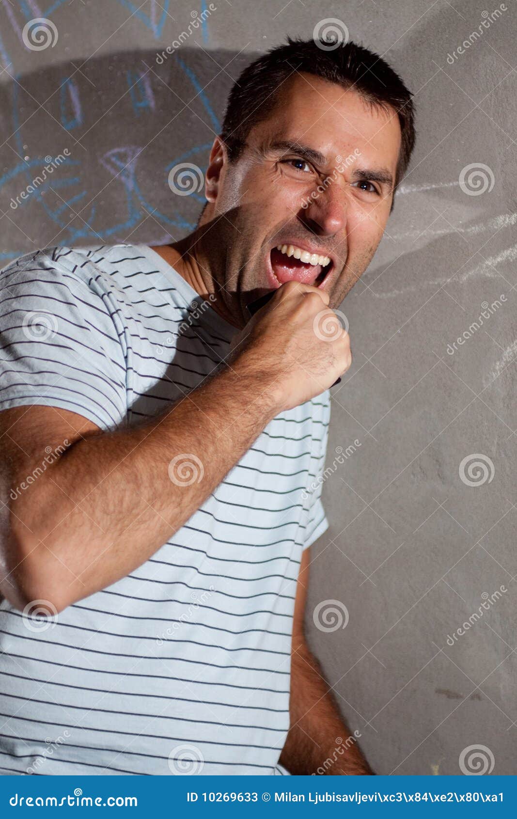 Angry stock image. Image of young, outdoor, shirt, disturbed - 10269633