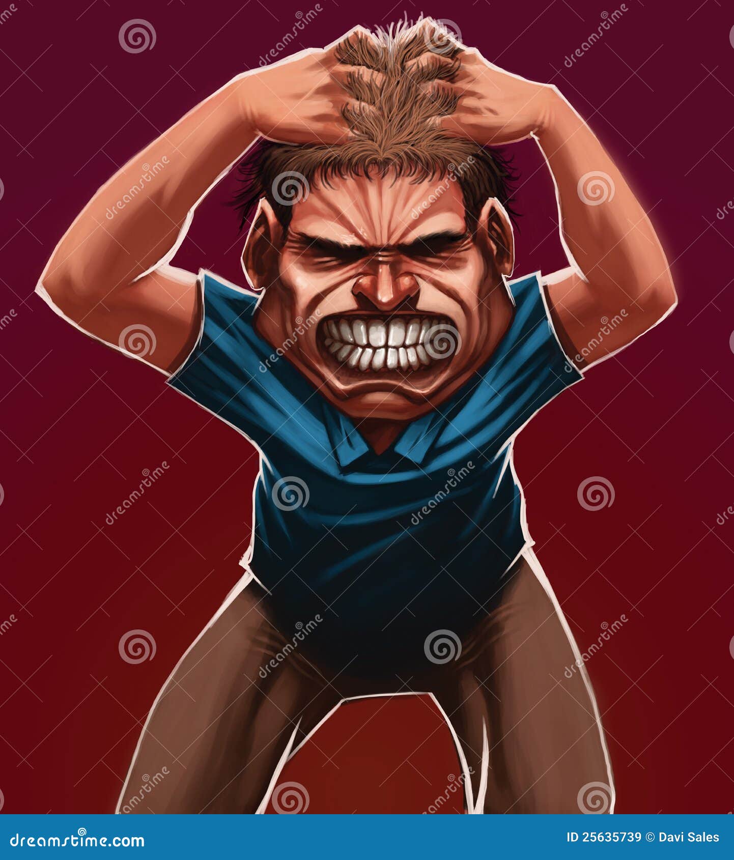 Angry stock illustration. Illustration of annoyed, furious - 25635739