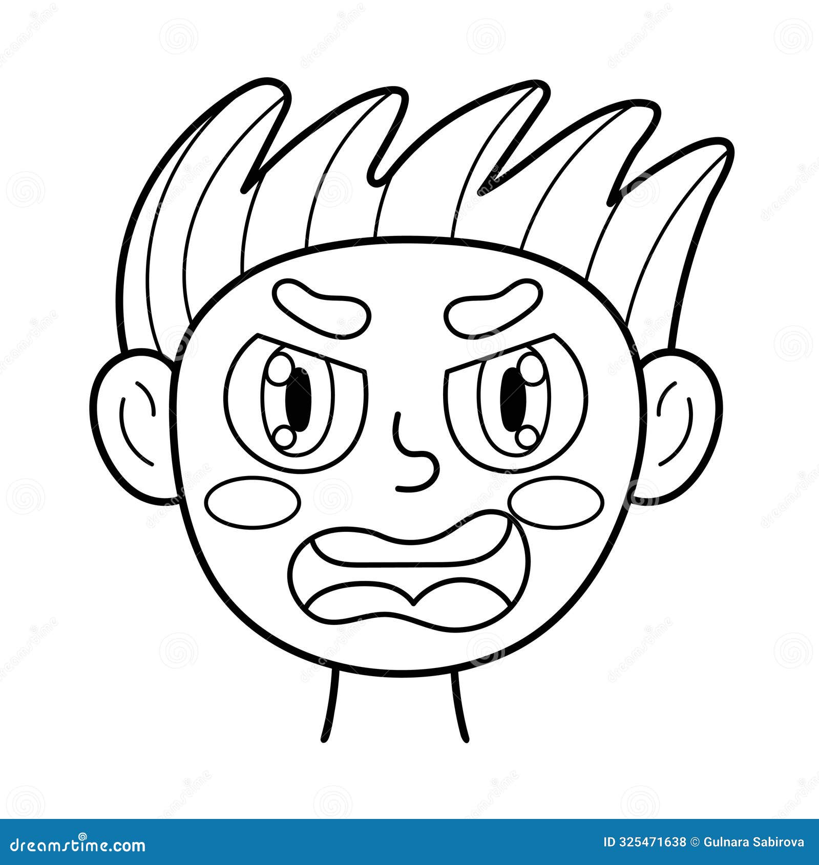 Angry Boy Face. Little Annoyed Kid Clipart. Mad Emotion. Rage Emotional ...
