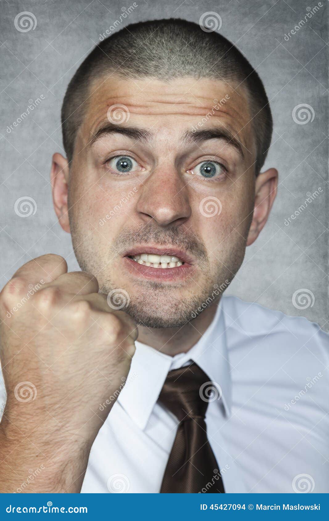 Angry and Aggressive Businessman Stock Photo - Image of determination ...