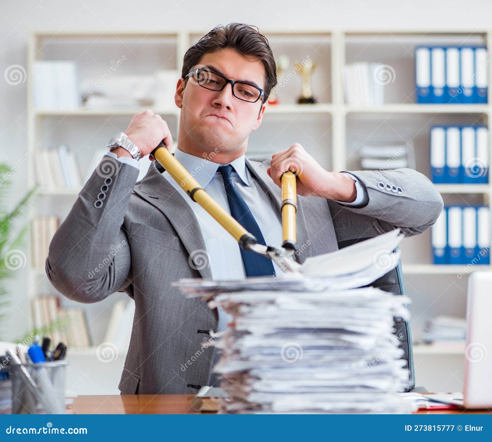 Angry Aggressive Businessman in the Office Stock Image - Image of angry ...