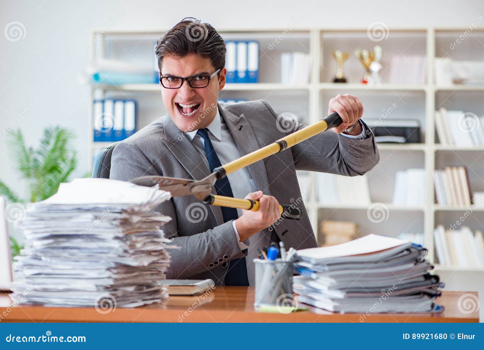The Angry Aggressive Businessman in the Office Stock Photo - Image of ...