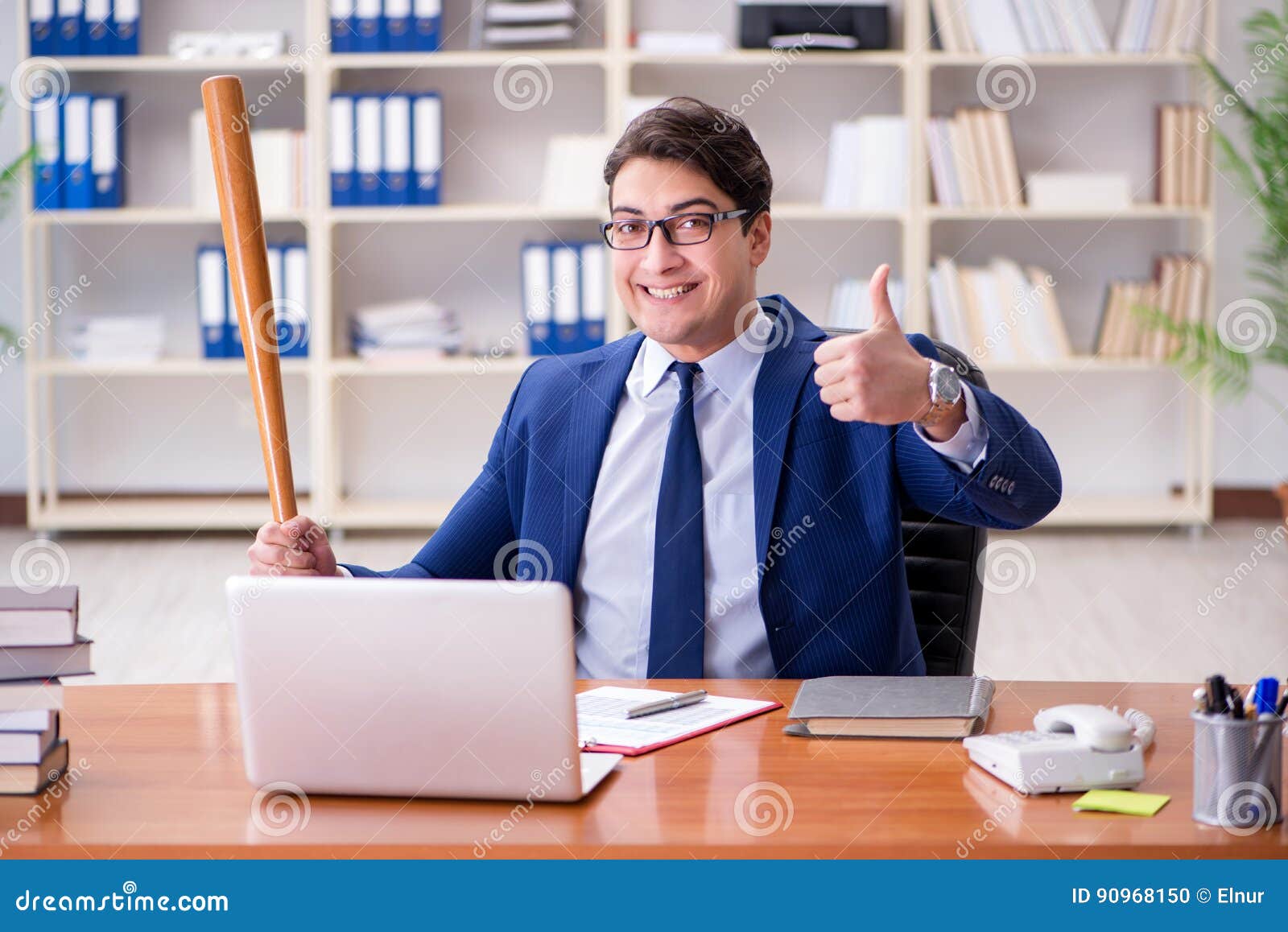 The Angry Aggressive Businessman in the Office Stock Photo - Image of ...