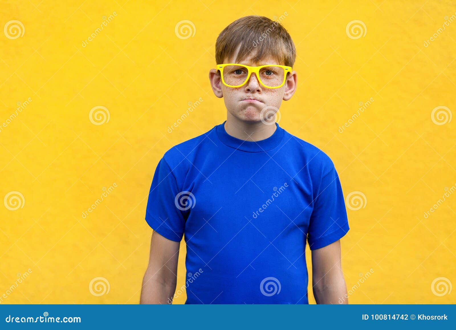 Angry, Aggressive Concept. Handsome Young Boy Looking At Camera Stock ...