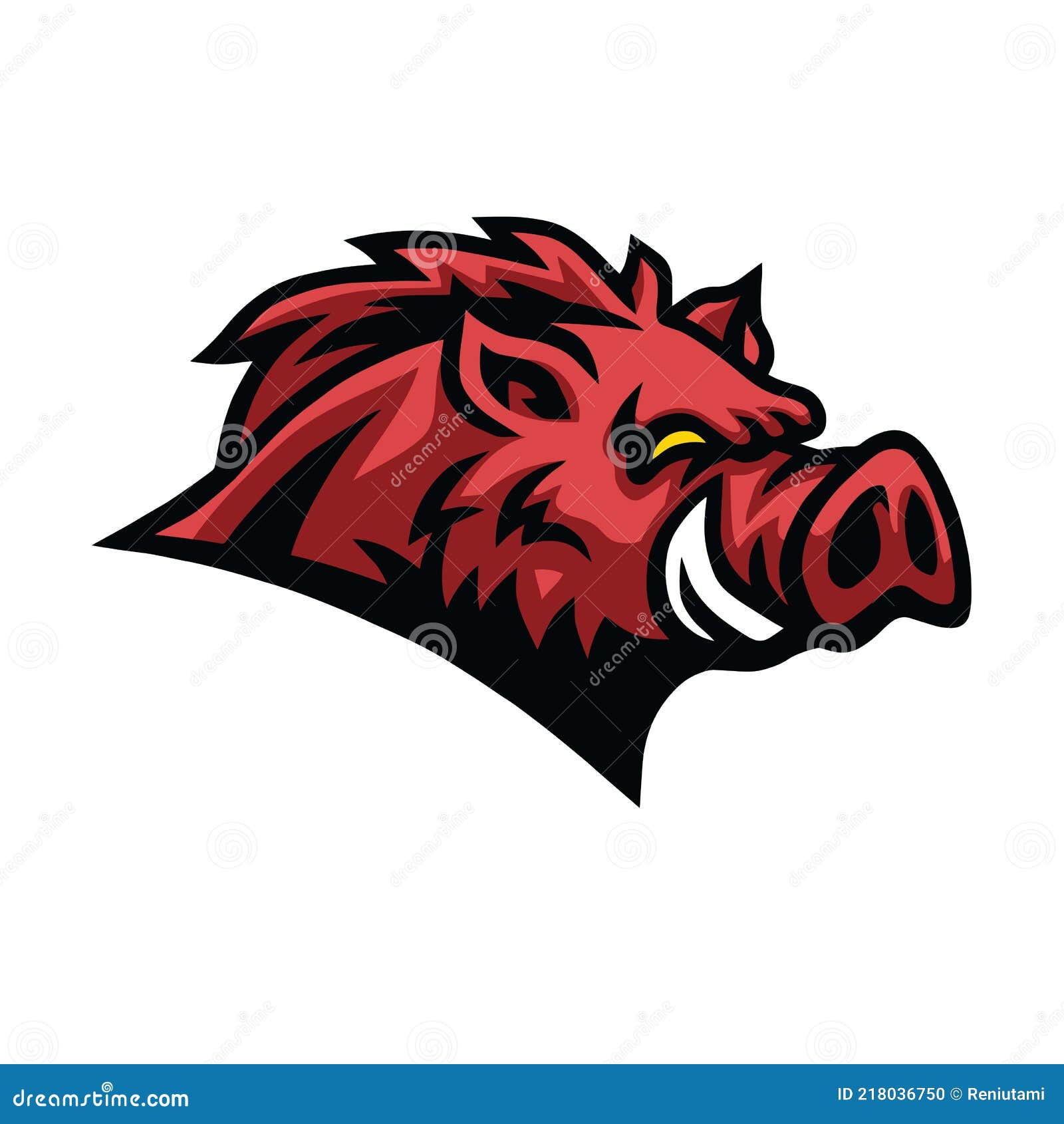 Angry Aggressive Hog Wild Boar Vector Logo Design Stock Vector ...