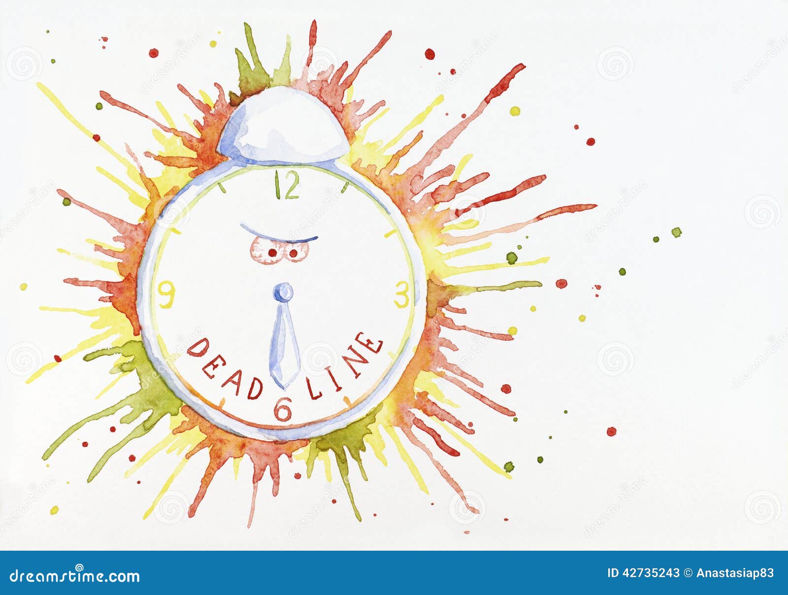 Angry Clock Character Royalty-Free Cartoon | CartoonDealer.com #79927001