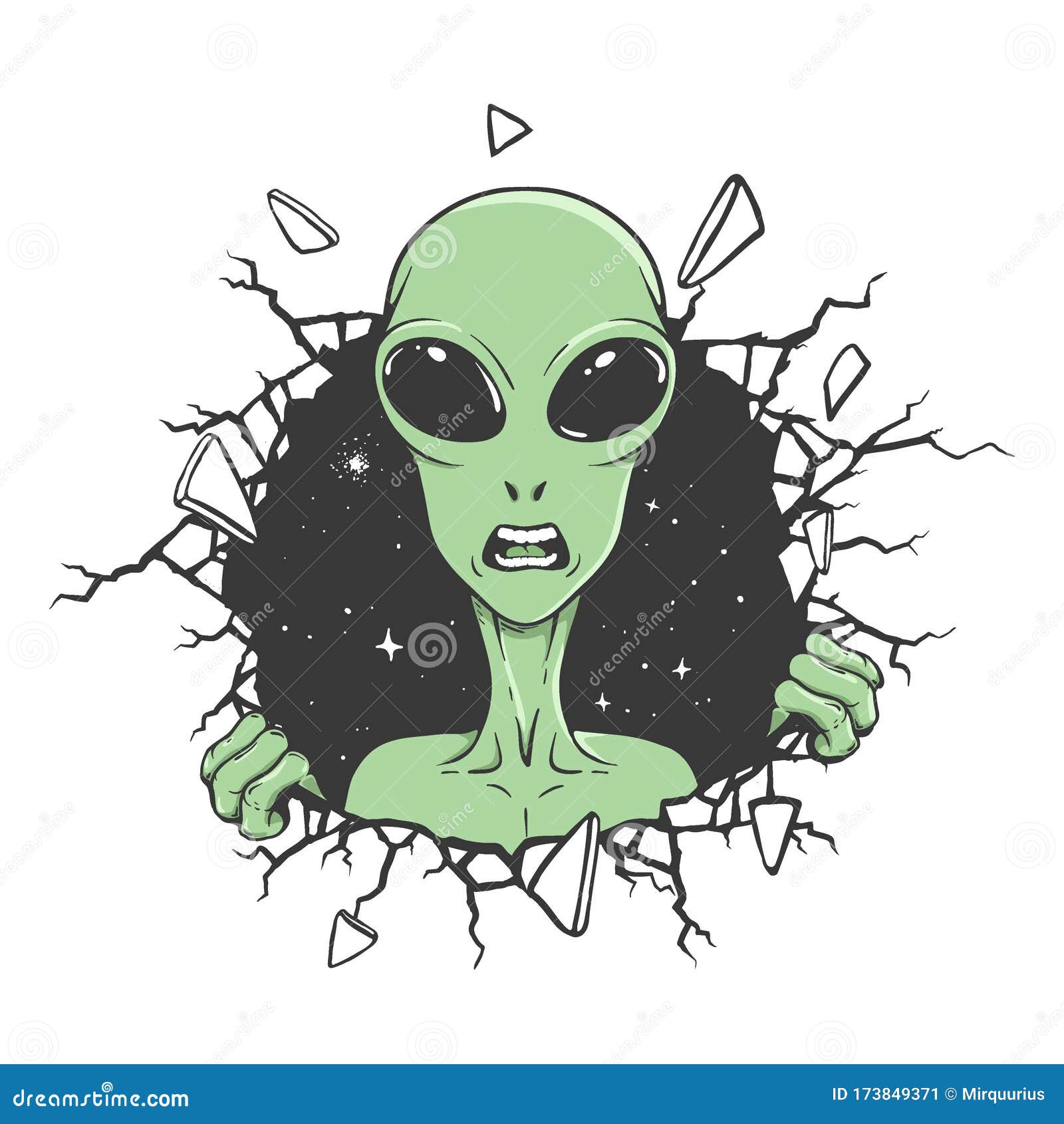 Angry Alien Ship Cartoon | CartoonDealer.com #49293548