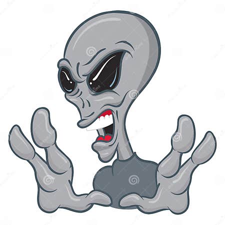 Angry Alien stock vector. Illustration of face, clipart - 49002498