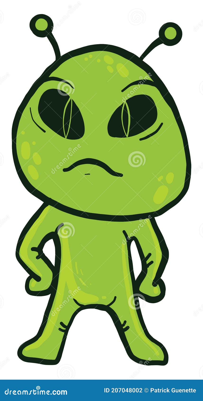 Angry Alien, Illustration, Vector Stock Vector - Illustration of hand ...