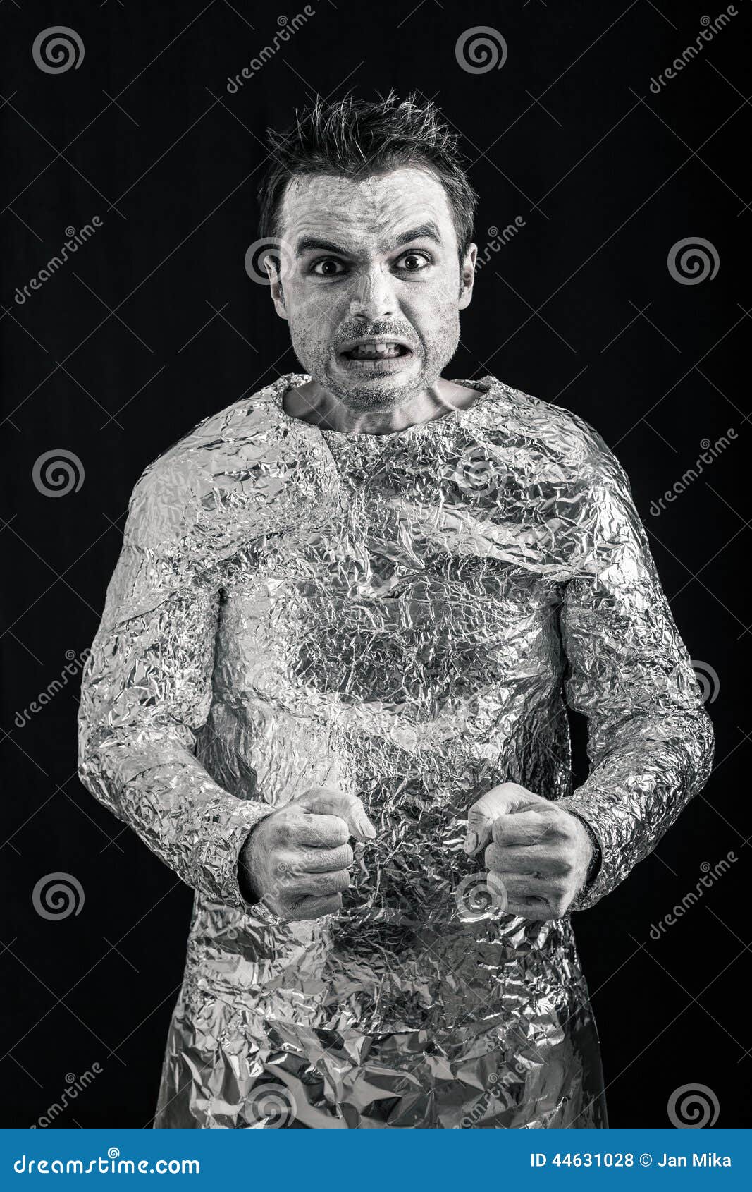 Angry alien man stock photo. Image of human, power, robot - 44631028