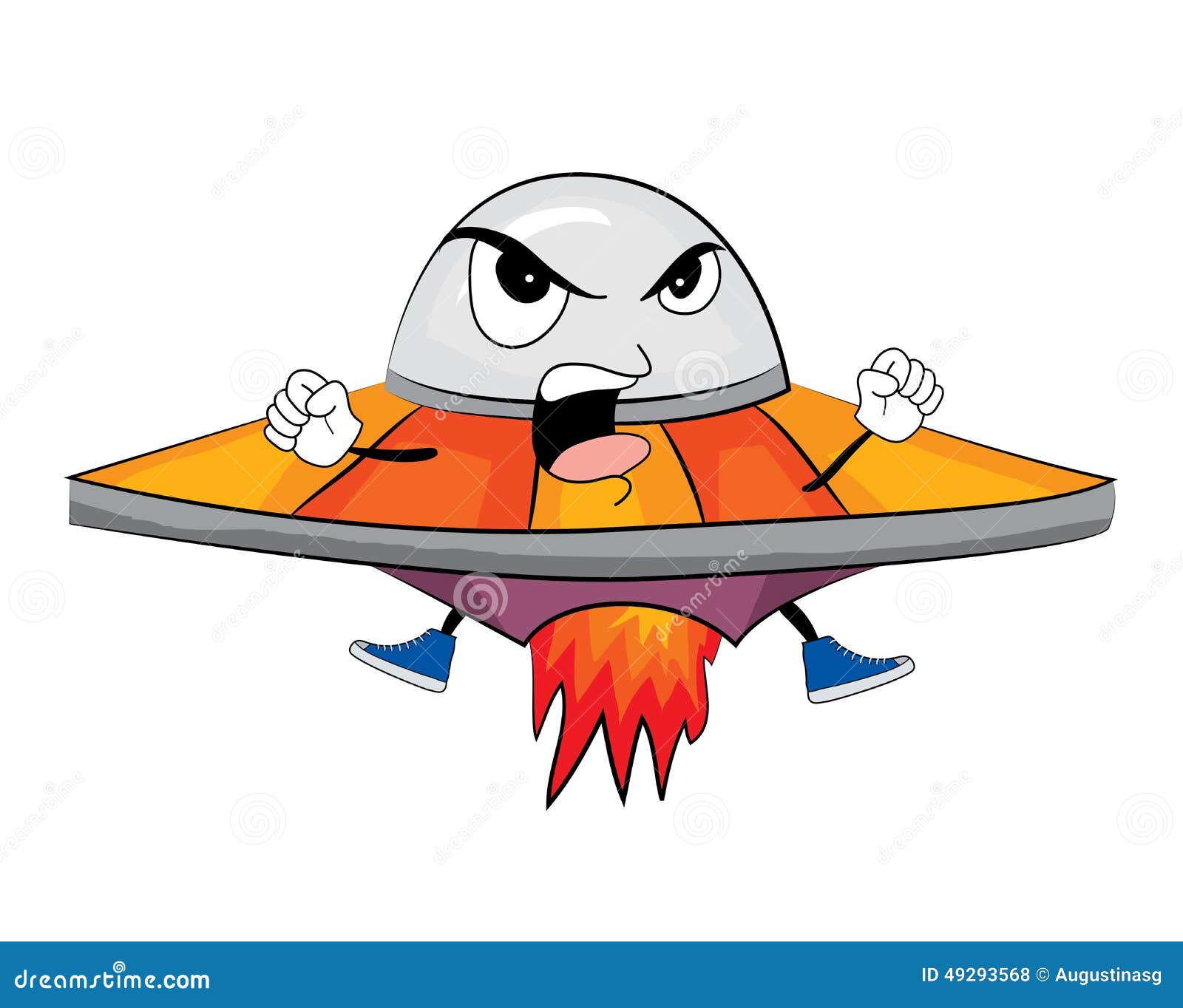 Angry alien ship cartoon stock illustration. Illustration of clipart ...