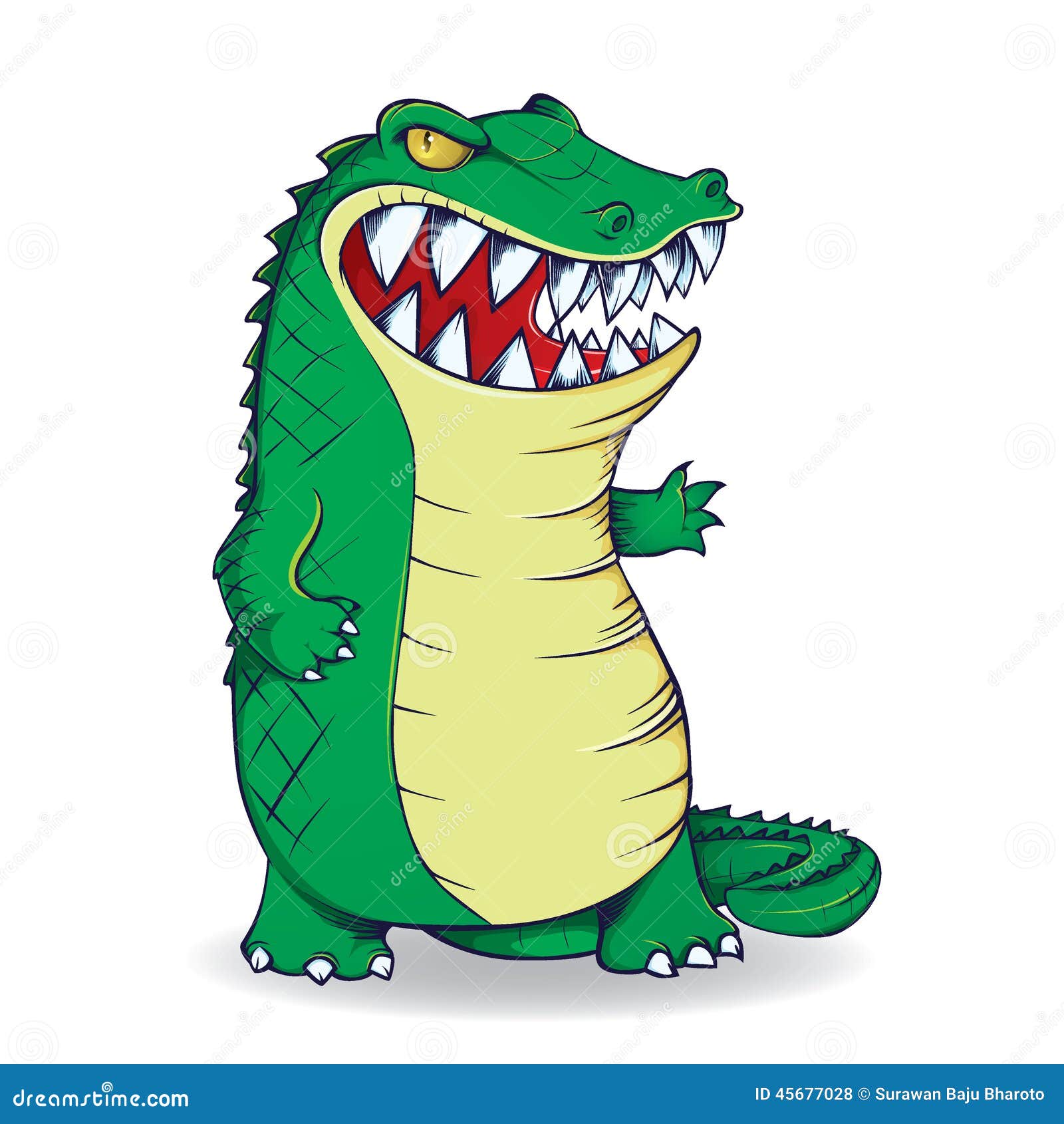 Angry alligator stock illustration. Illustration of carnivore - 45677028