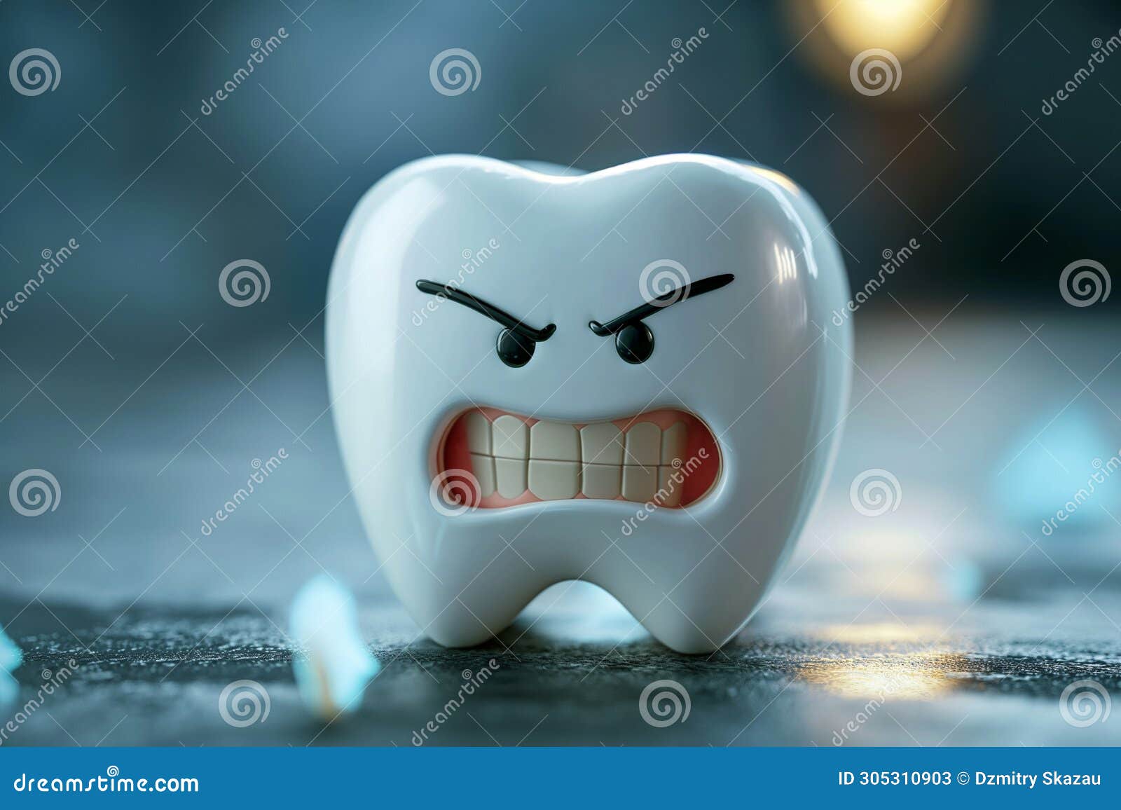 Animated Tooth Character With Toothbrush - AI Generated Stock ...