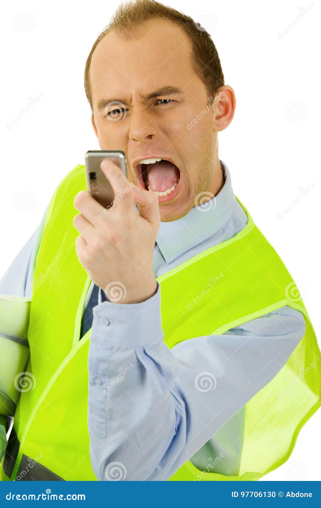 Angry annoyed engineer stock photo. Image of disappointed - 97706130