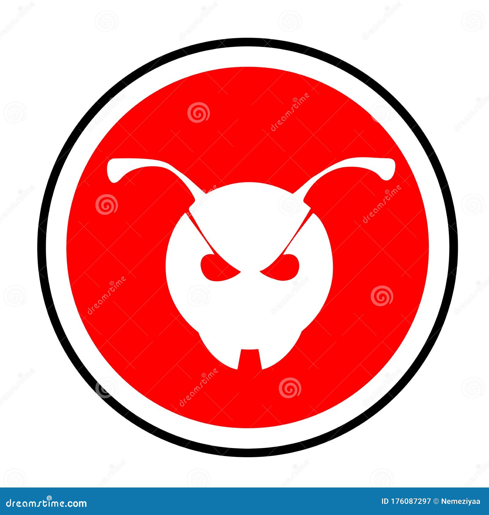 Angry ant sign stock vector. Illustration of graphic - 176087297