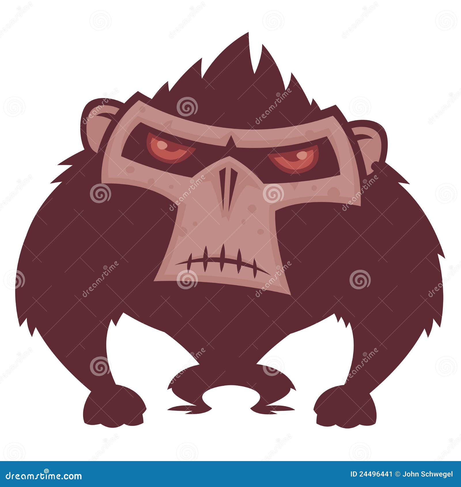 Angry Ape stock vector. Illustration of hostile, furious - 24496441
