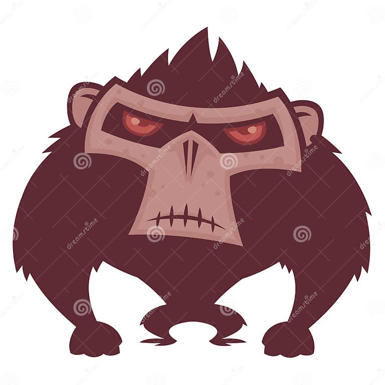 Angry Ape stock vector. Illustration of hostile, furious - 24496441
