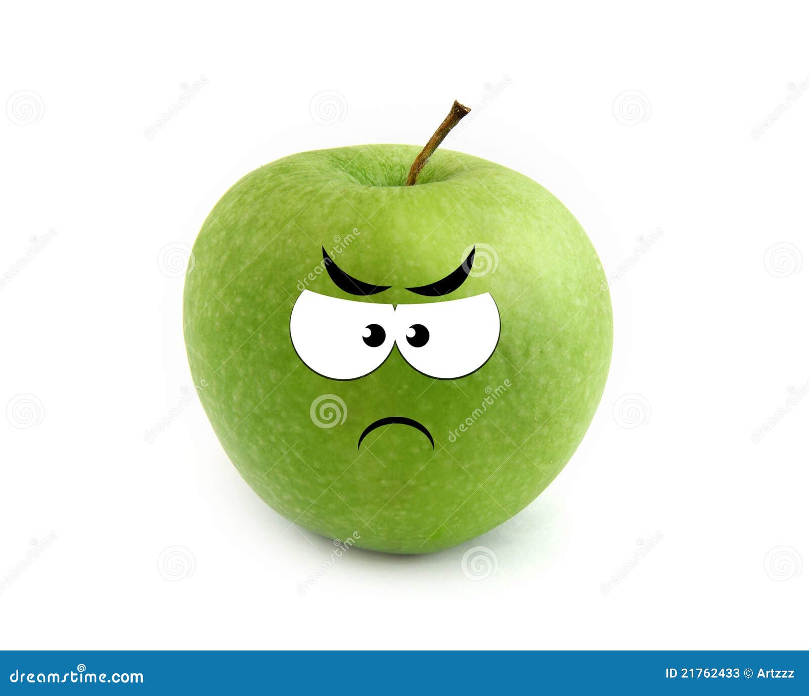 Angry Apple Cartoon Vector Illustration | CartoonDealer.com #144871804