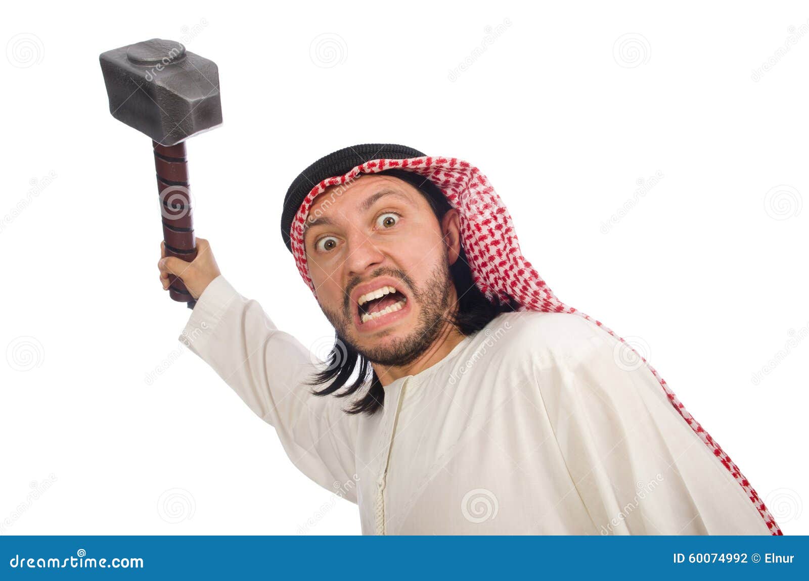 Angry Arab Business Man With Gun Ready To Kill Stock Image ...