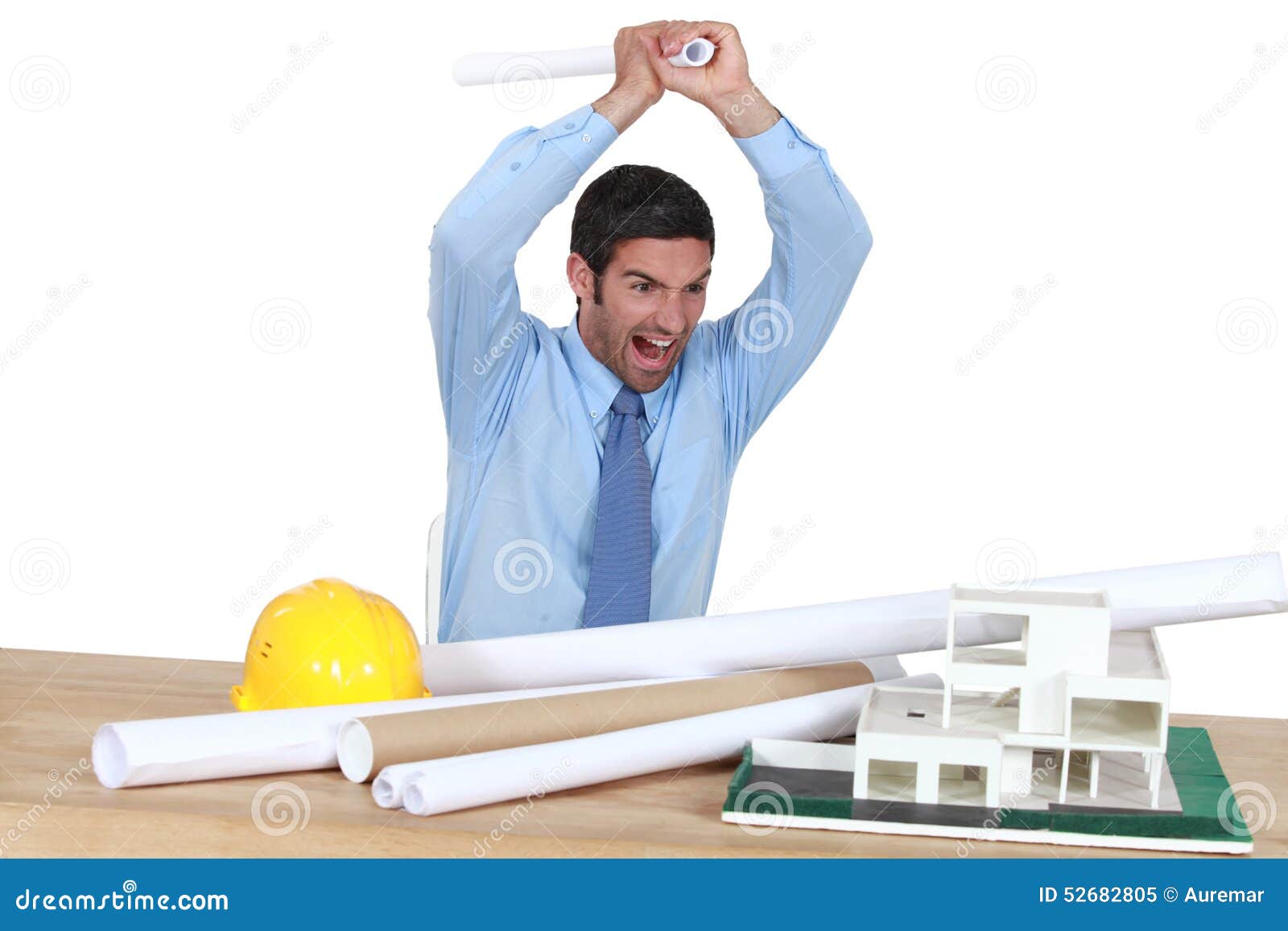 Angry architect stock image. Image of loser, engineer - 52682805