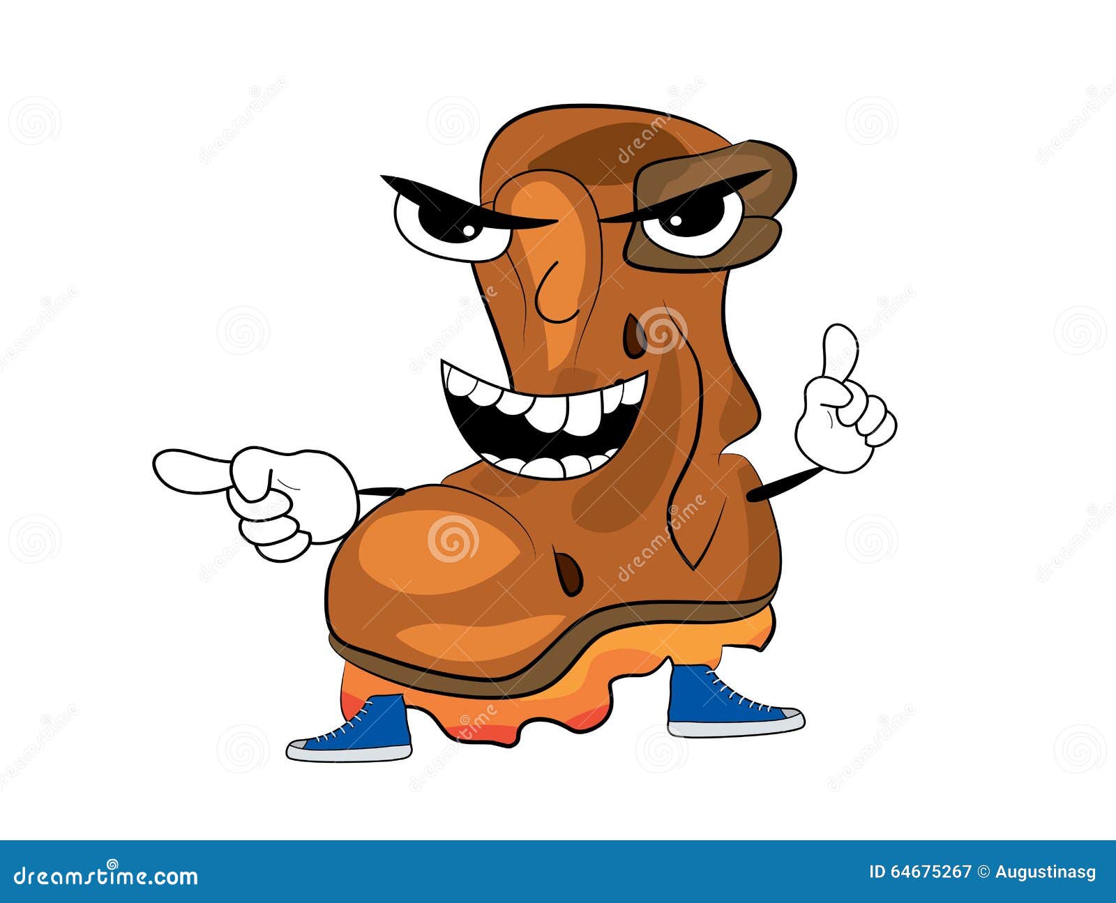 Angry army boot cartoon stock illustration. Illustration of boot - 64675267