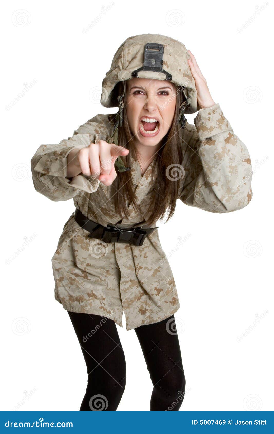 Angry Army Girl stock image. Image of people, hard, beautiful - 5007469