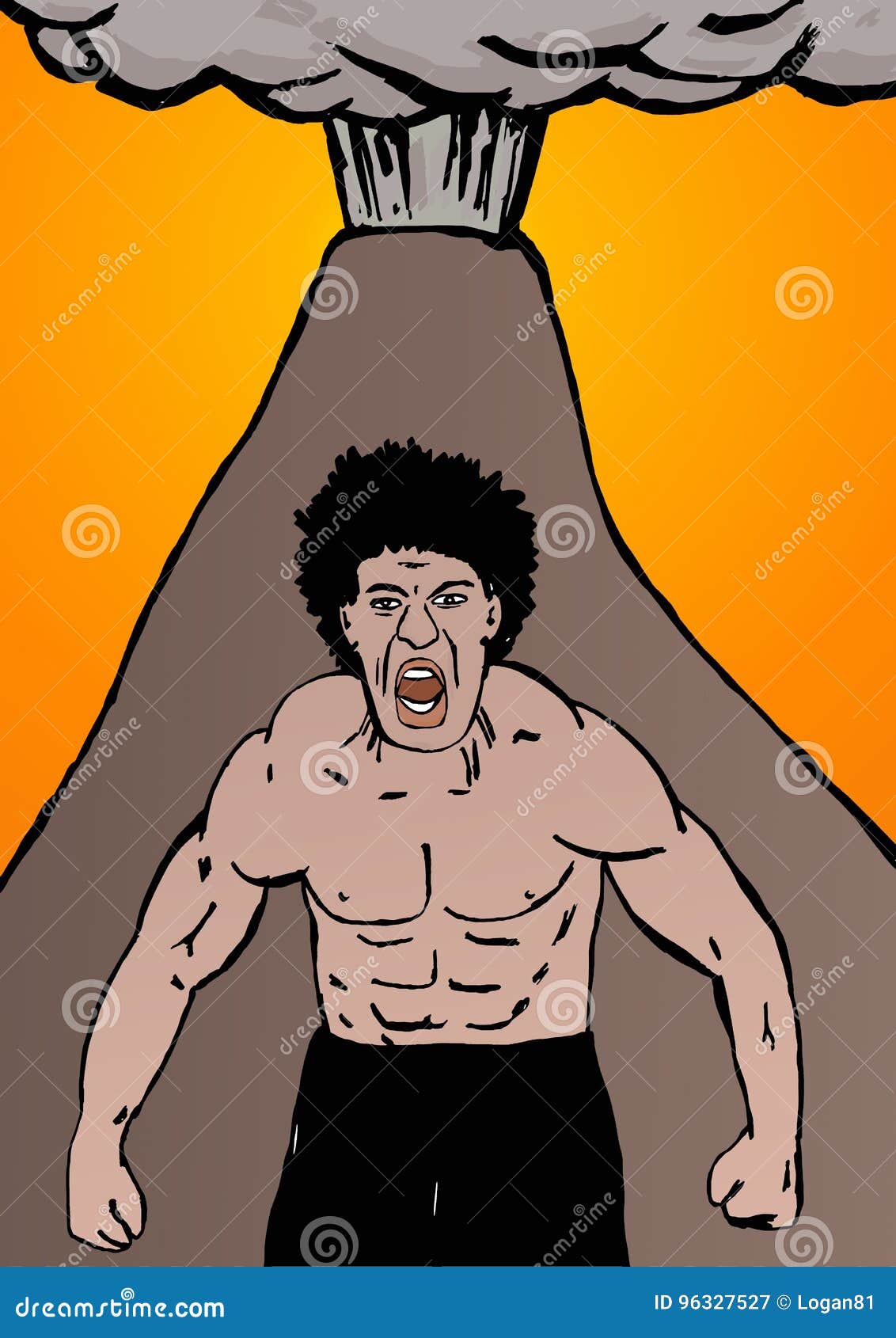 Angry Volcano Cartoon Stock Illustration | CartoonDealer.com #49199674