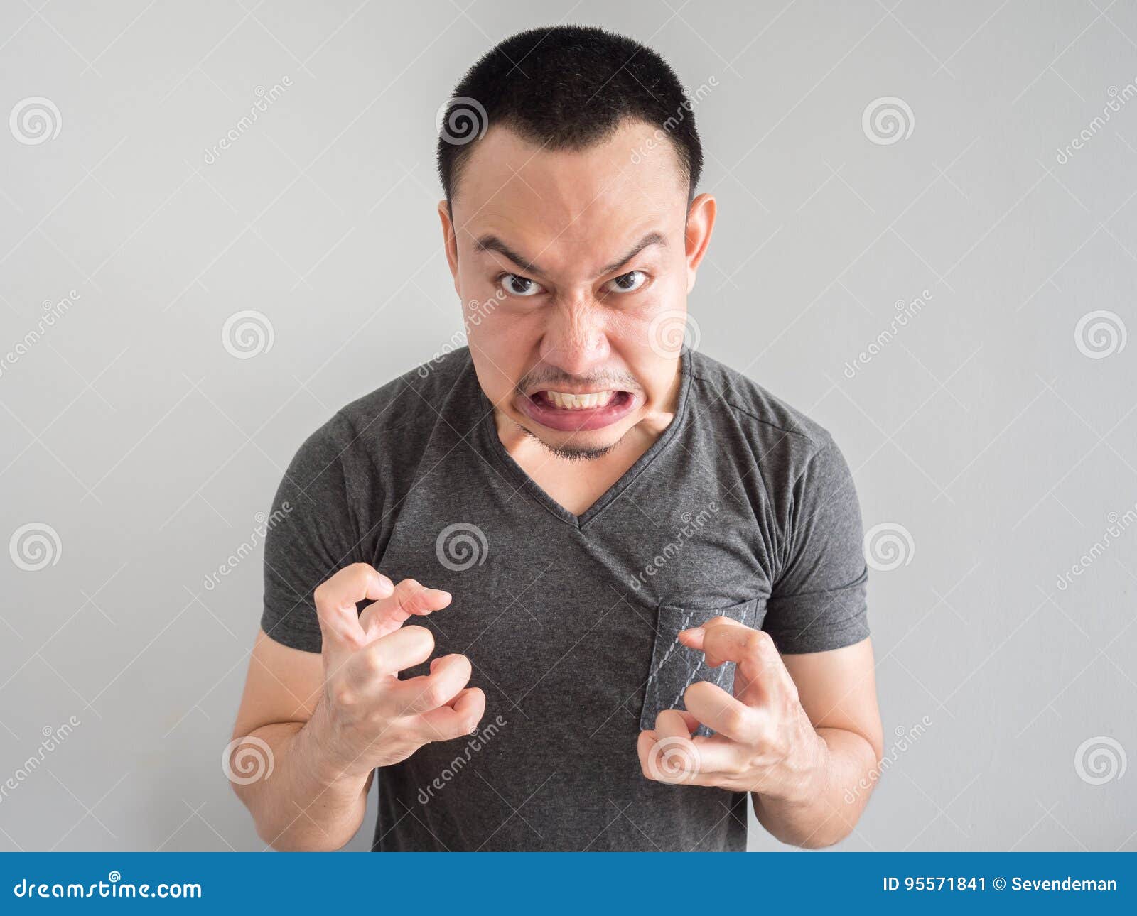 Angry Face of Asian Man Portrait. Stock Image - Image of employee ...