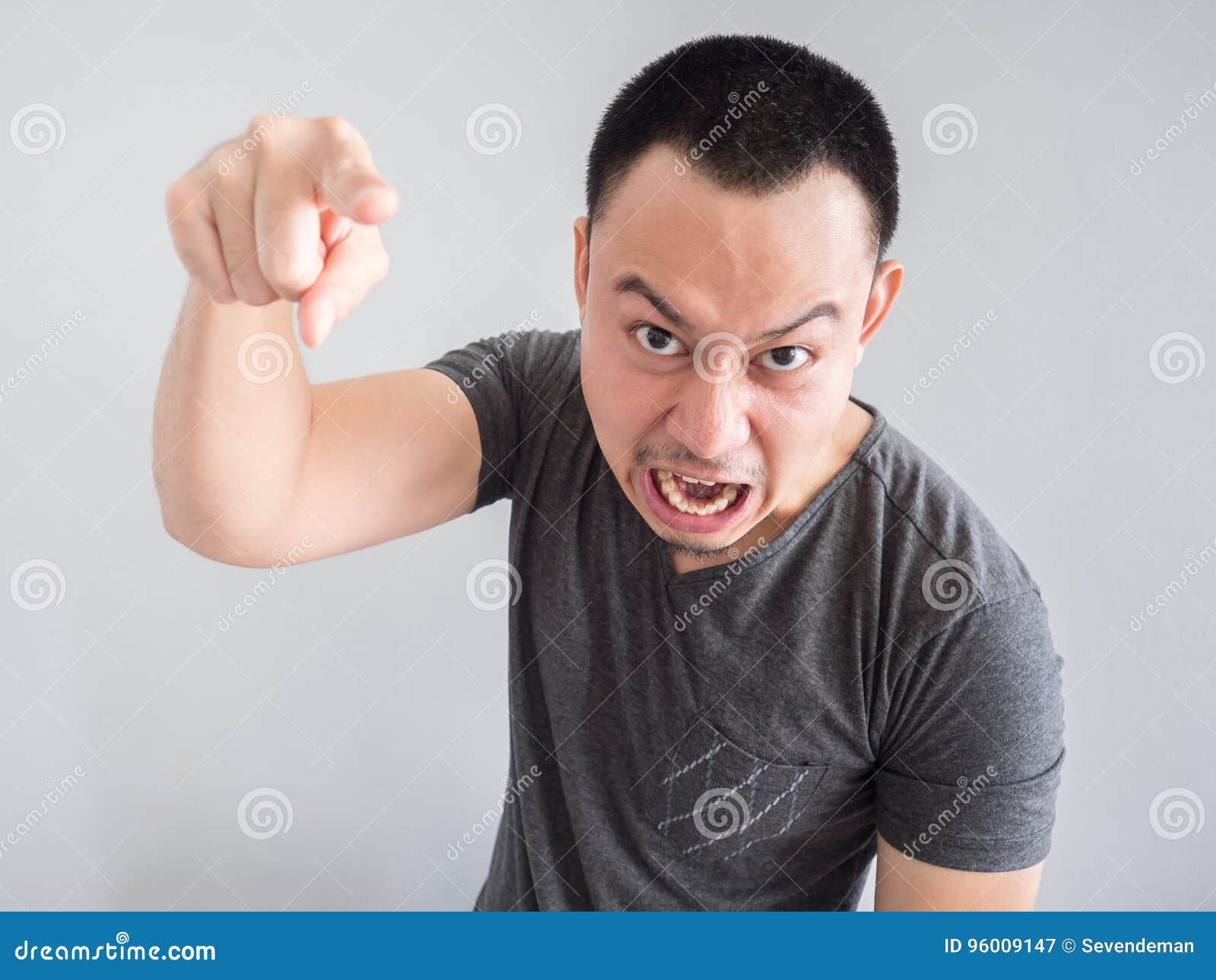 Angry Face of Asian Man Portrait. Stock Image - Image of asian, anger ...