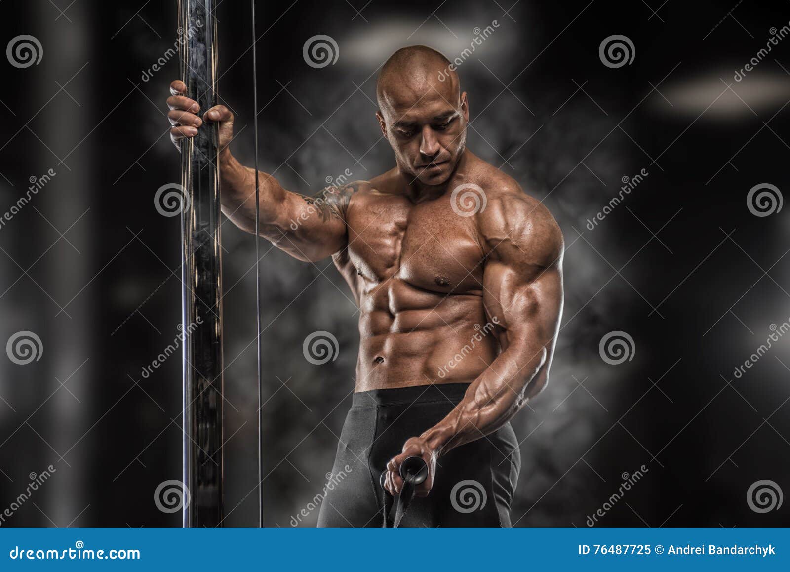 Angry Athlete Trains in the Gym Stock Image - Image of human, healthy ...