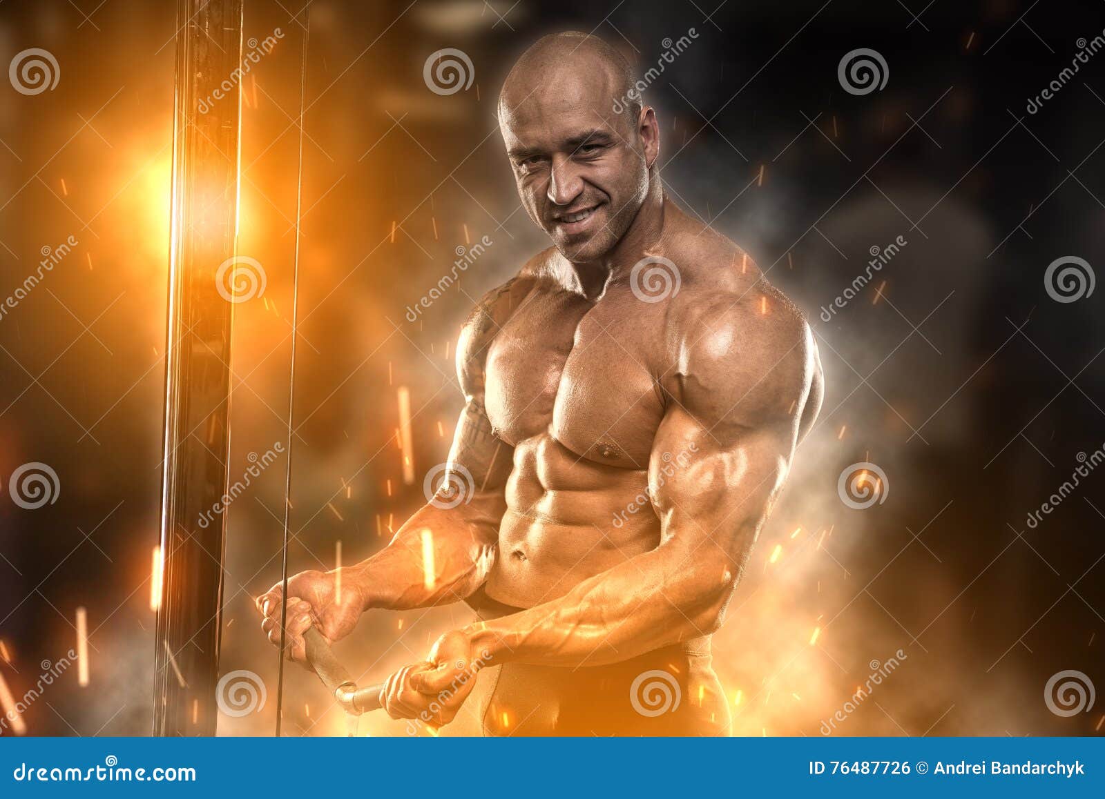 Angry Athlete Trains in the Gym Stock Photo - Image of active, fitness ...