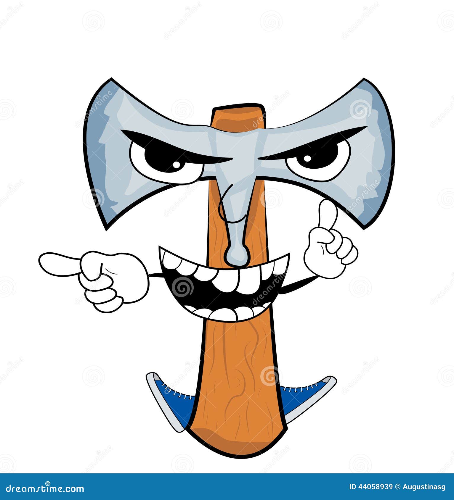 Angry Axe Cartoon Royalty-Free Illustration | CartoonDealer.com #44058939