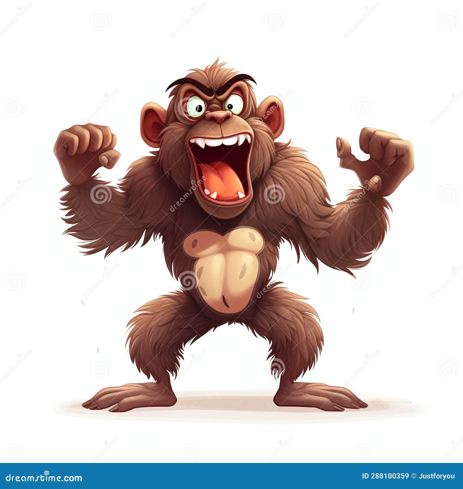 Angry Baboon Head Esport Logo Vector Illustration | CartoonDealer.com ...