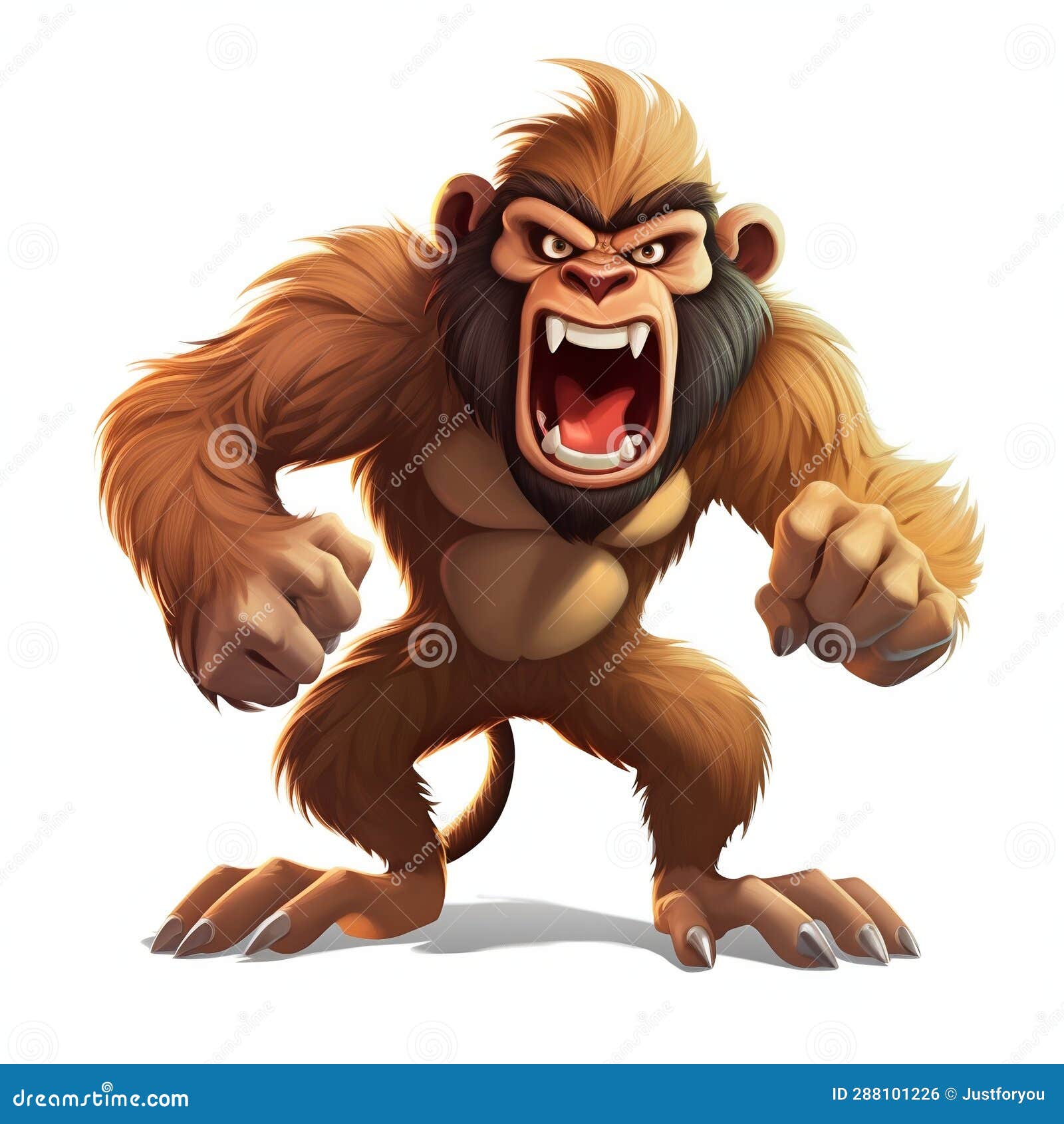 Angry Baboon Head Esport Logo Vector Illustration | CartoonDealer.com ...