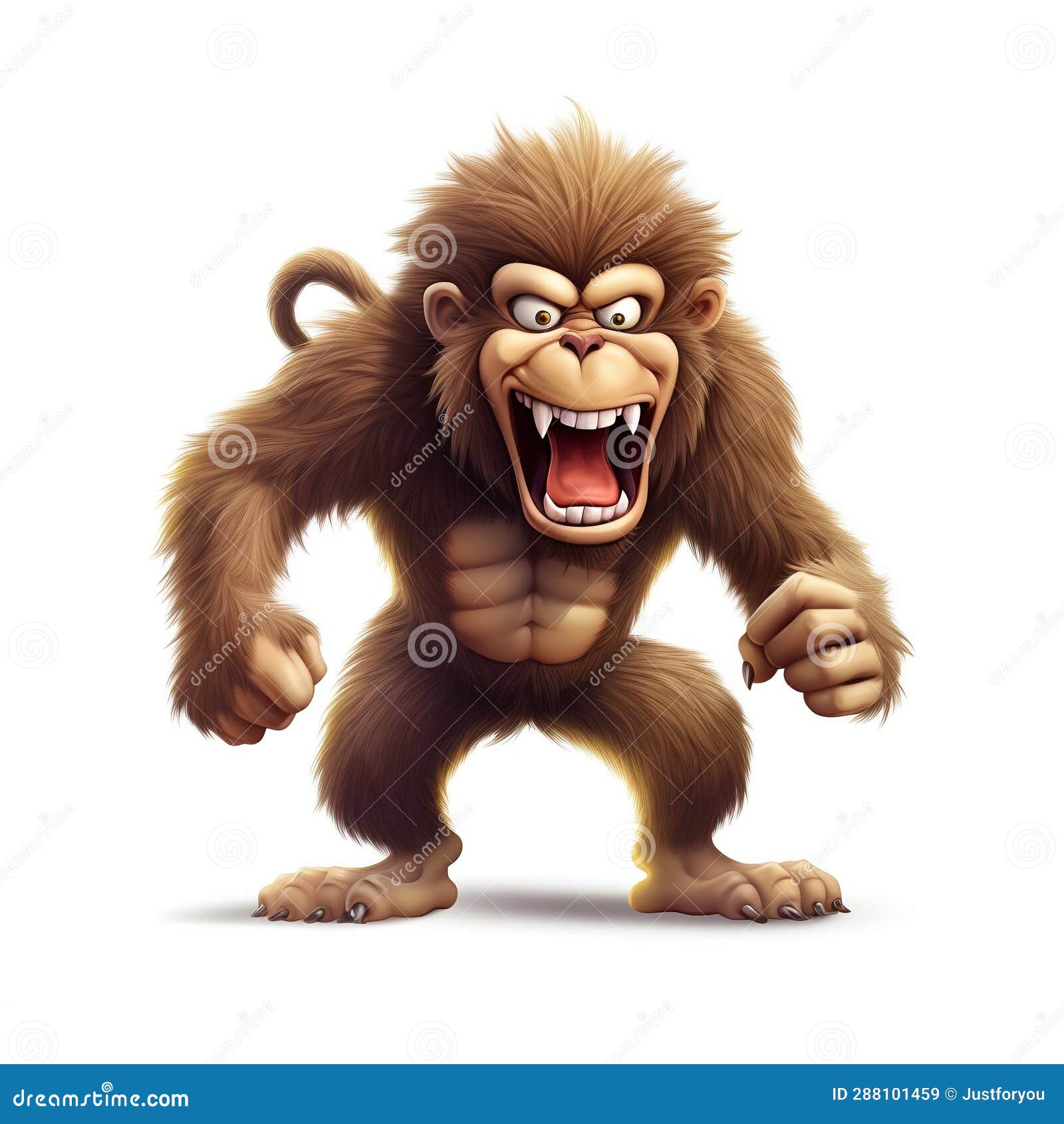 Angry Baboon Head Esport Logo Vector Illustration | CartoonDealer.com ...