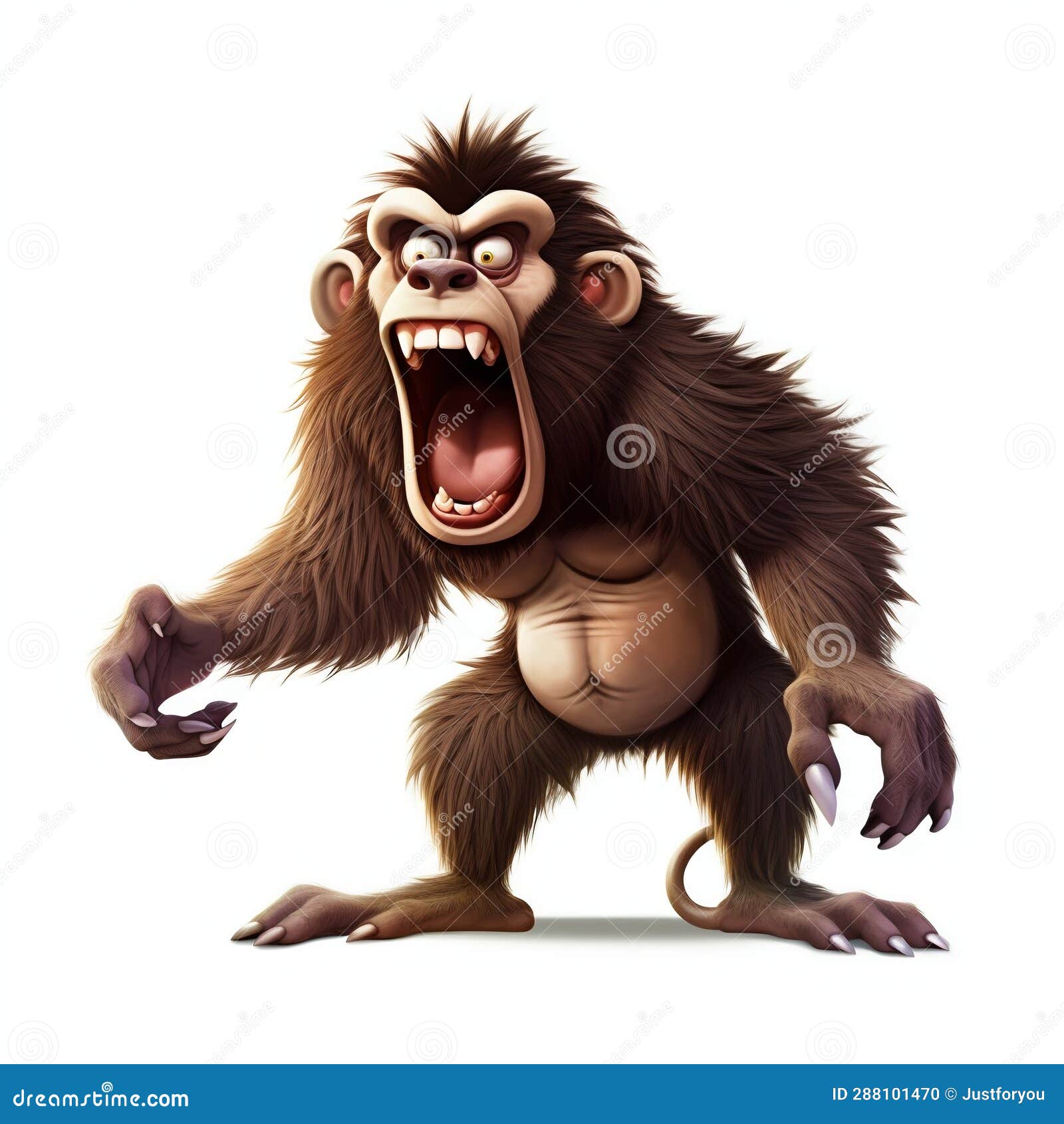 Angry Baboon Head Esport Logo Vector Illustration | CartoonDealer.com ...