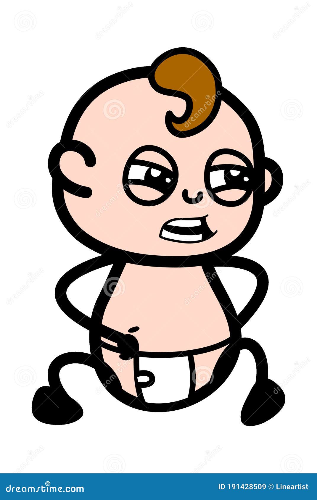 Angry Baby Talking Cartoon stock illustration. Illustration of clipart ...