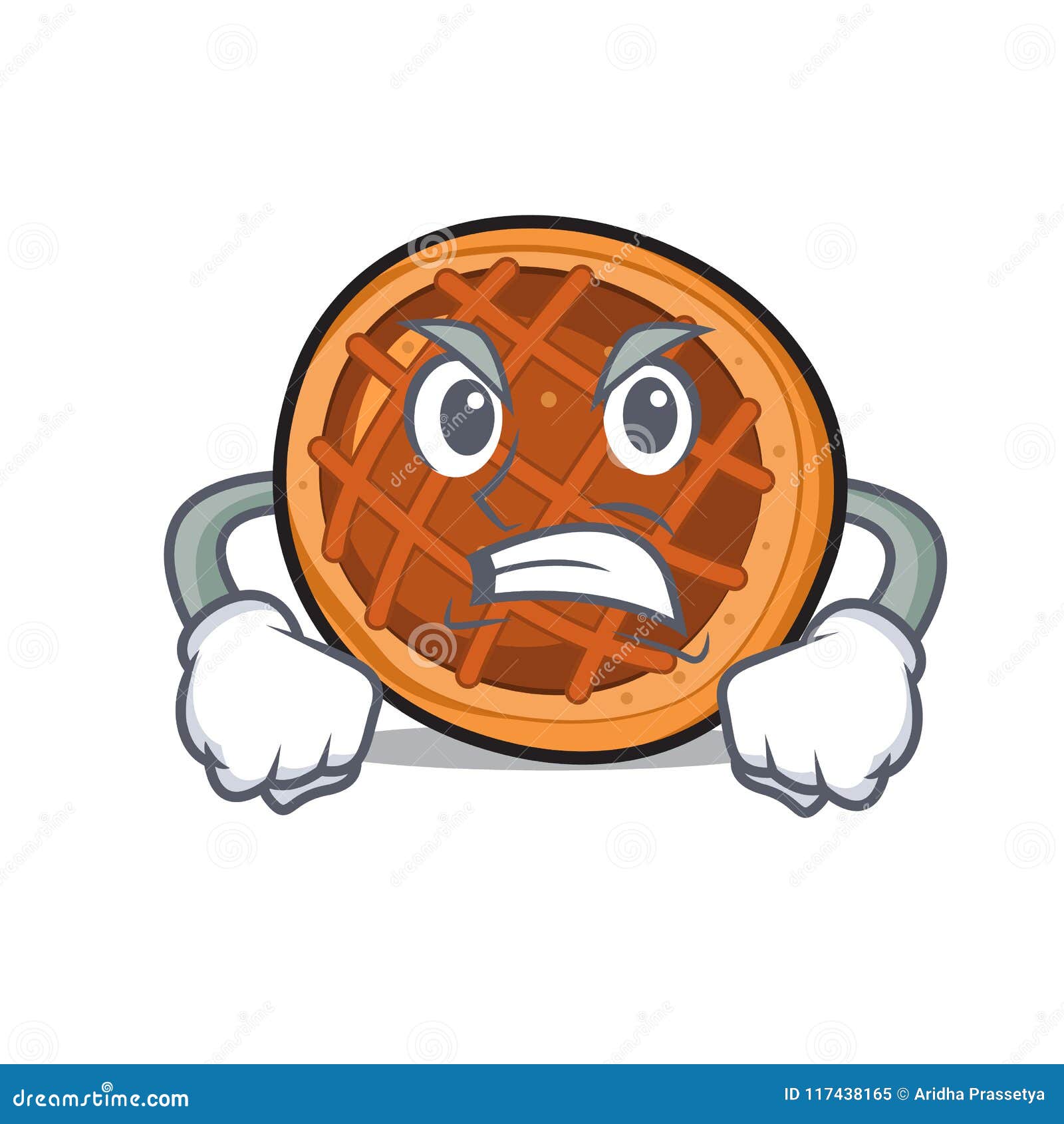 Angry Baket Pie Mascot Cartoon Stock Vector - Illustration of dessert ...
