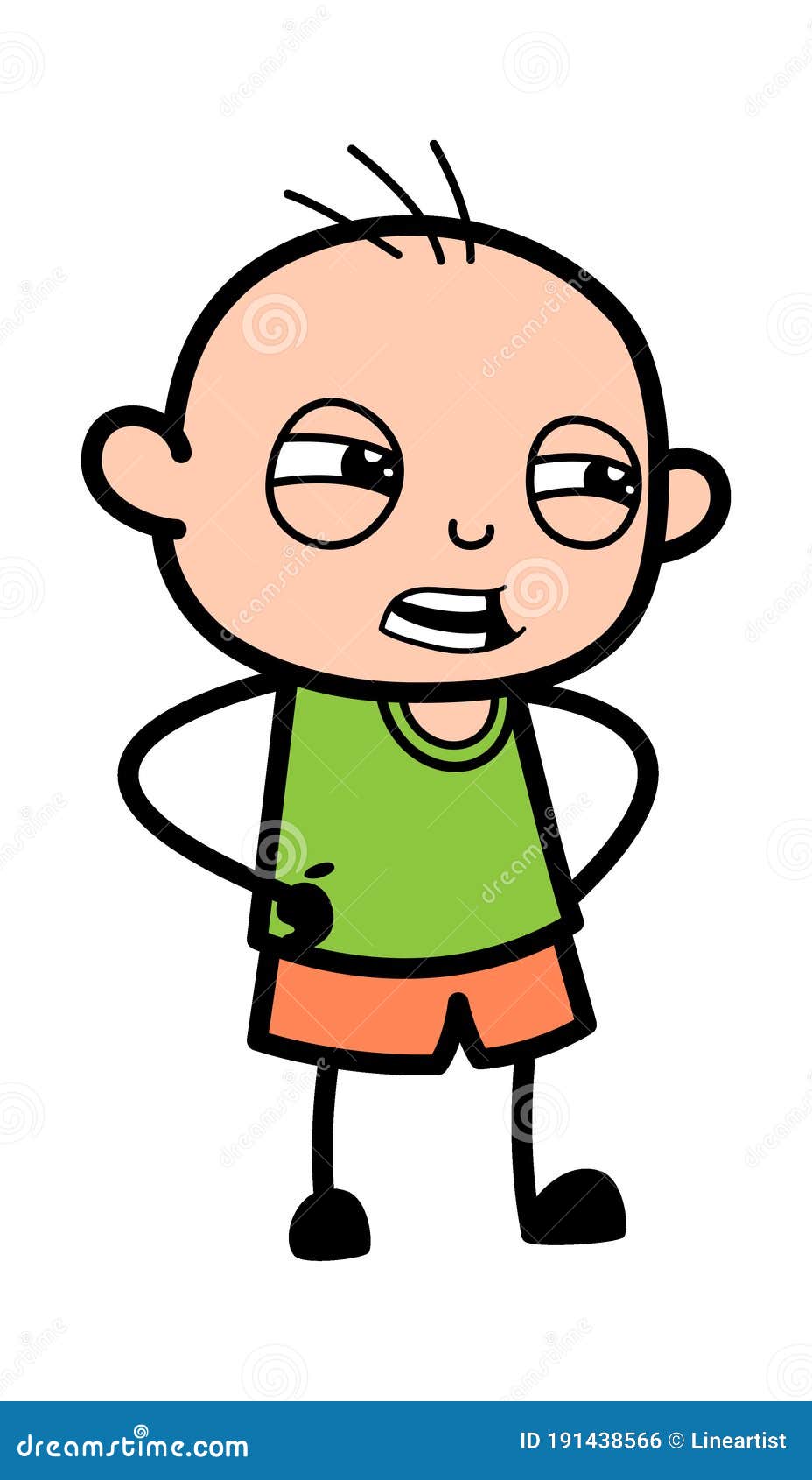 Angry Bald Boy Talking Cartoon Stock Illustration - Illustration of ...