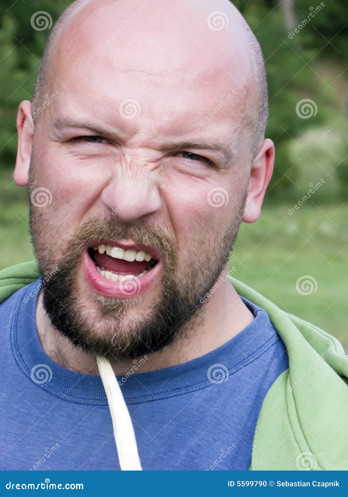 Angry Bald Man Stock Photography | CartoonDealer.com #5599790