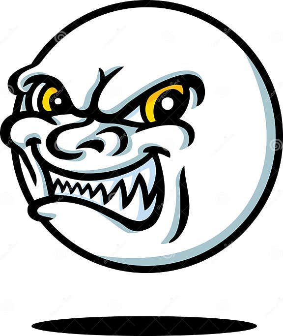 Angry Ball stock vector. Illustration of smiling, face - 19111190