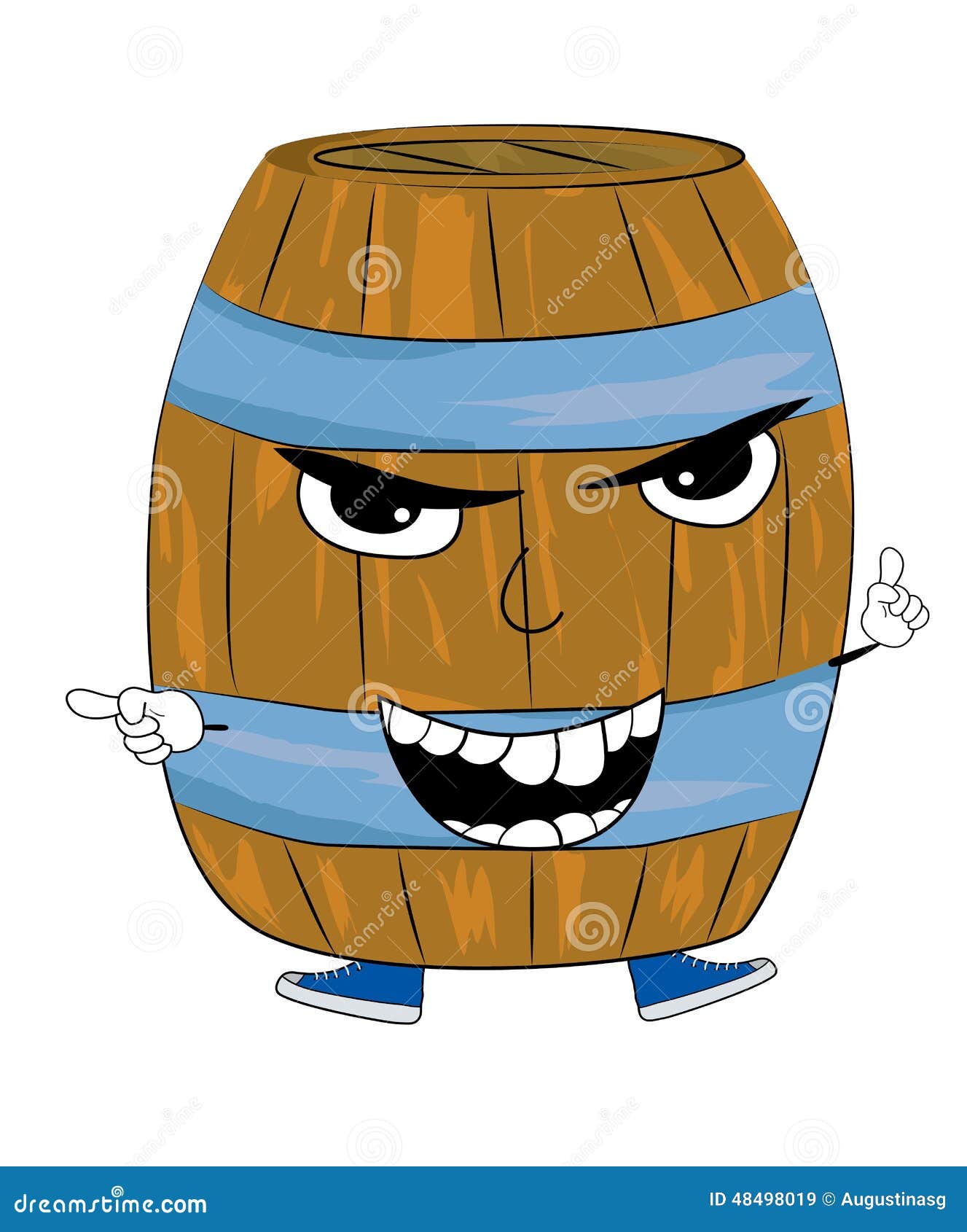 Angry barrel cartoon stock illustration. Illustration of happiness ...