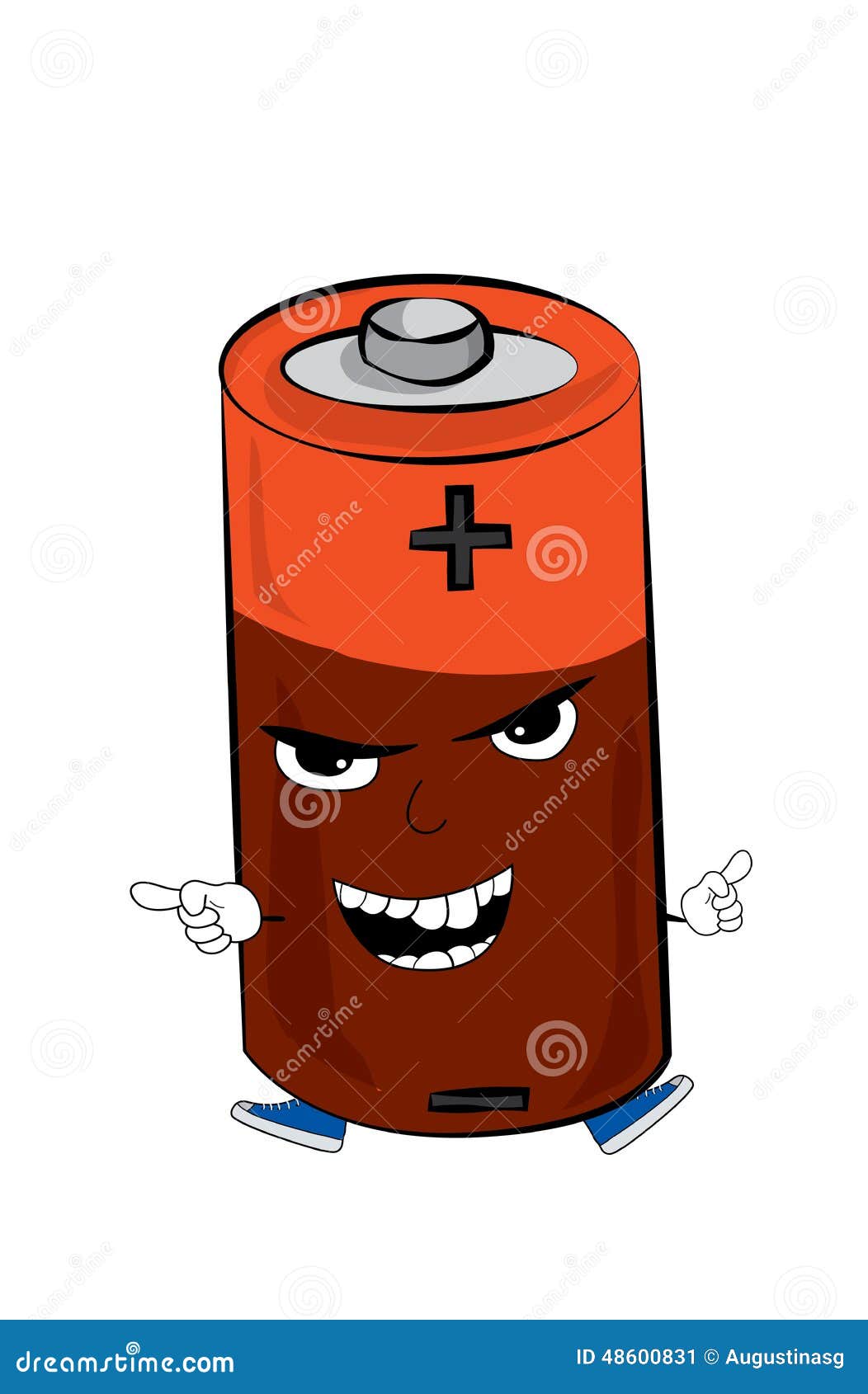 Angry Battery Cartoon Royalty-Free Illustration | CartoonDealer.com ...