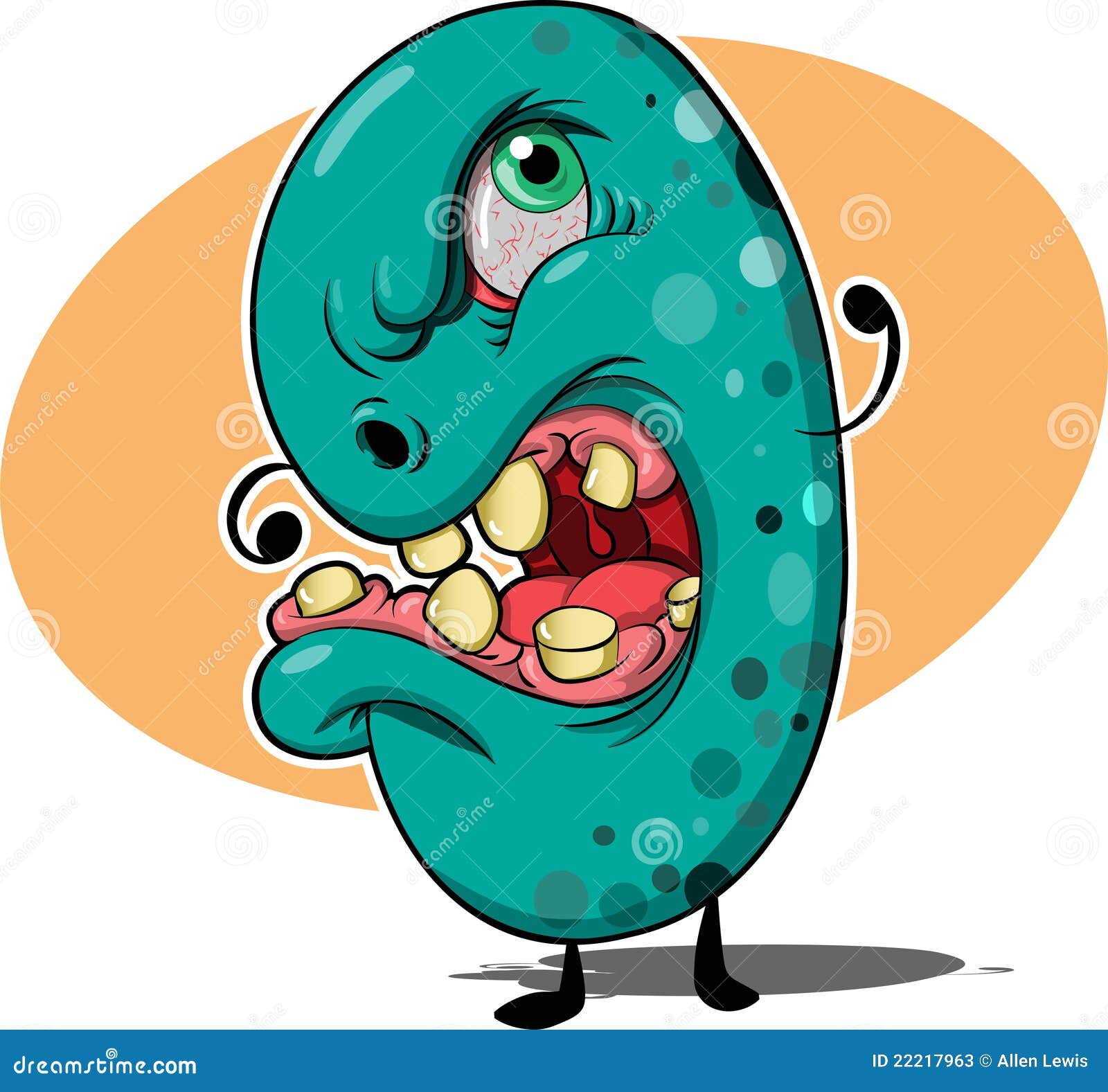 Angry Bean stock vector. Illustration of character, grunge - 22217963