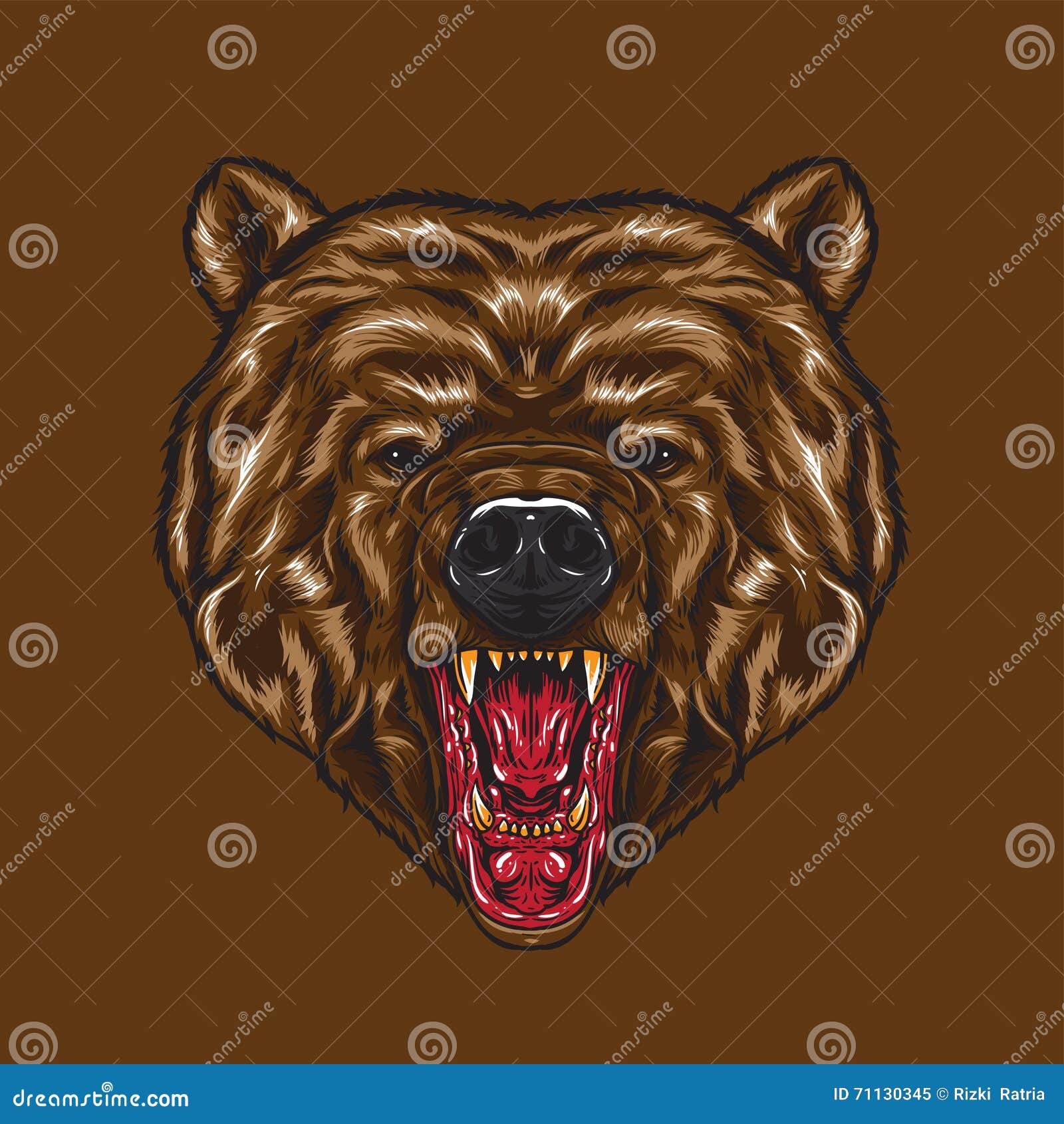 Angry Bear Face Royalty-Free Stock Photo | CartoonDealer.com #71130345