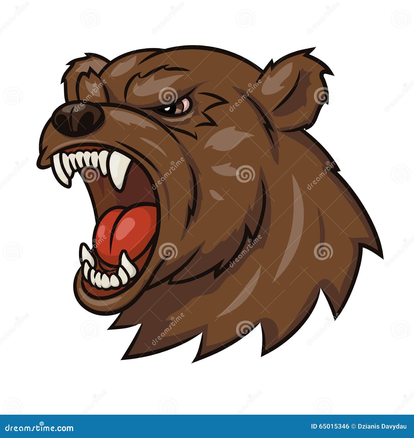Ferocious Bear Athlete Vector Illustration | CartoonDealer.com #76450960